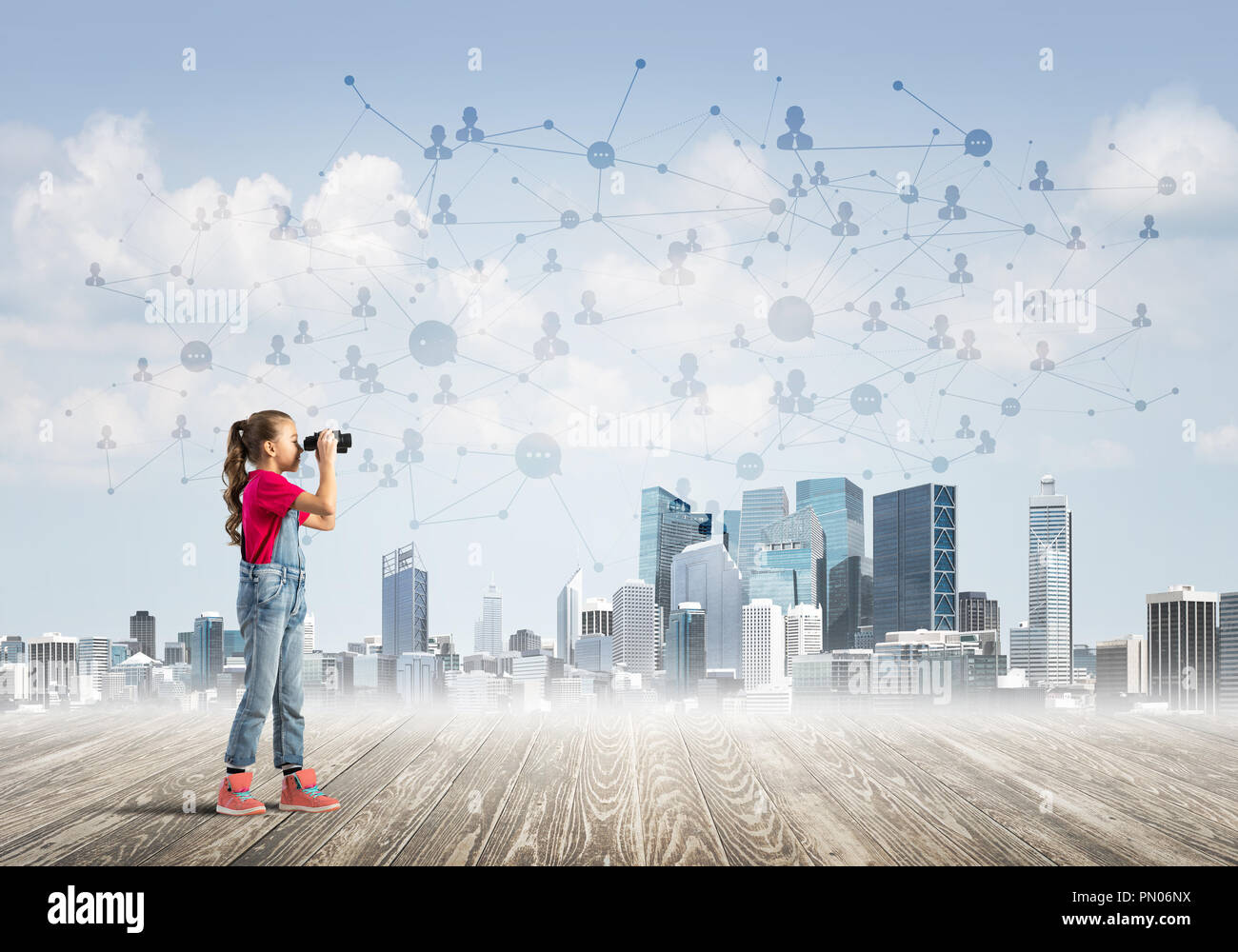 Concept of social wireless connection and internet use for ...