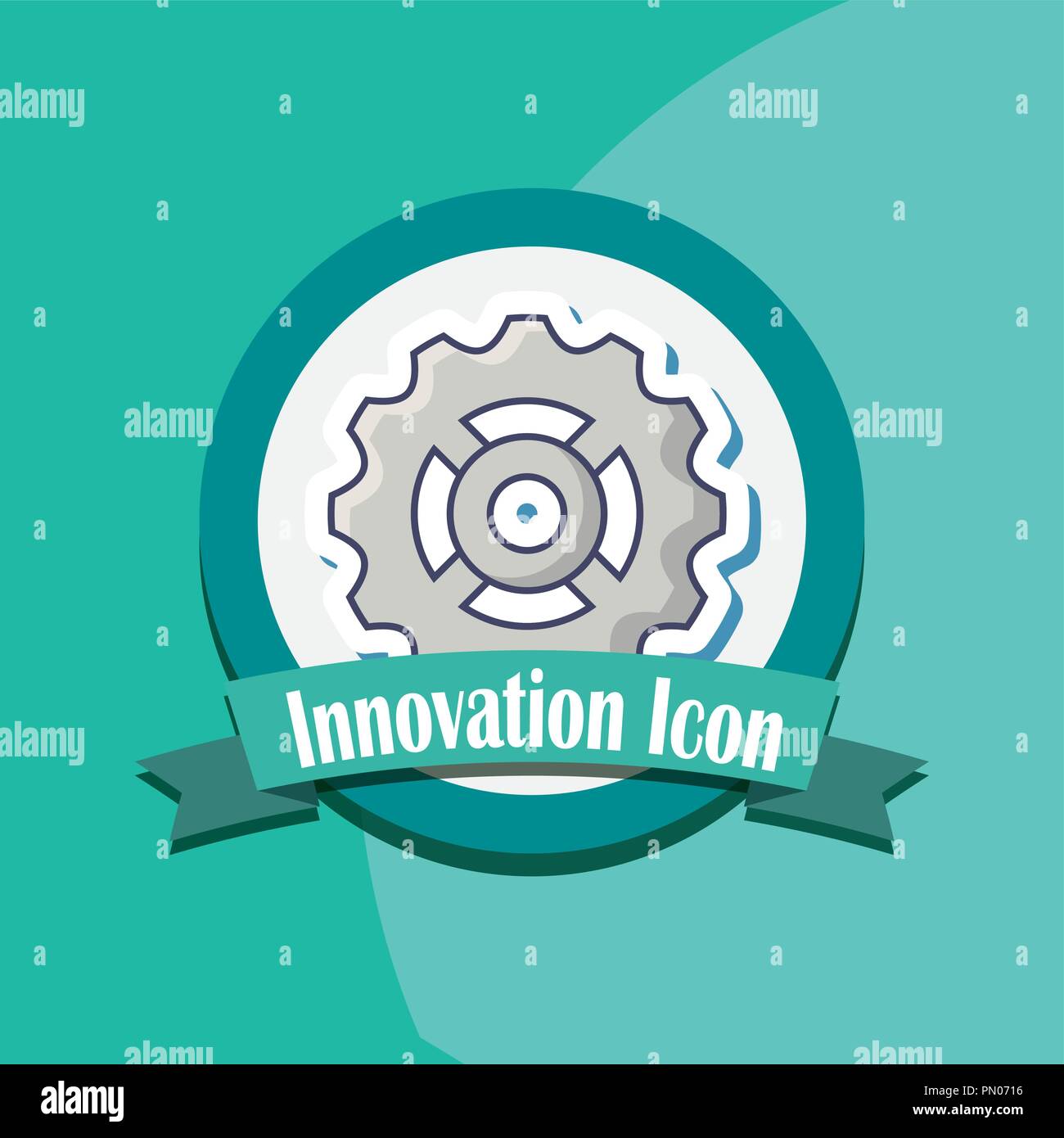 gear engineering mechanical label innovation icon vector illustration ...