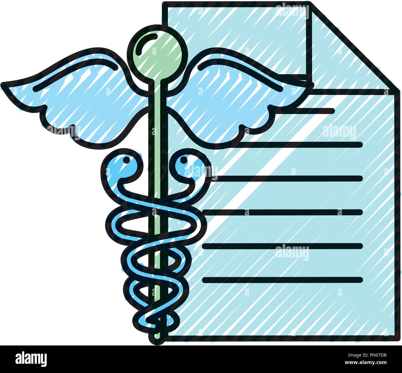 caduceus medical document report symbol Stock Vector Image & Art - Alamy
