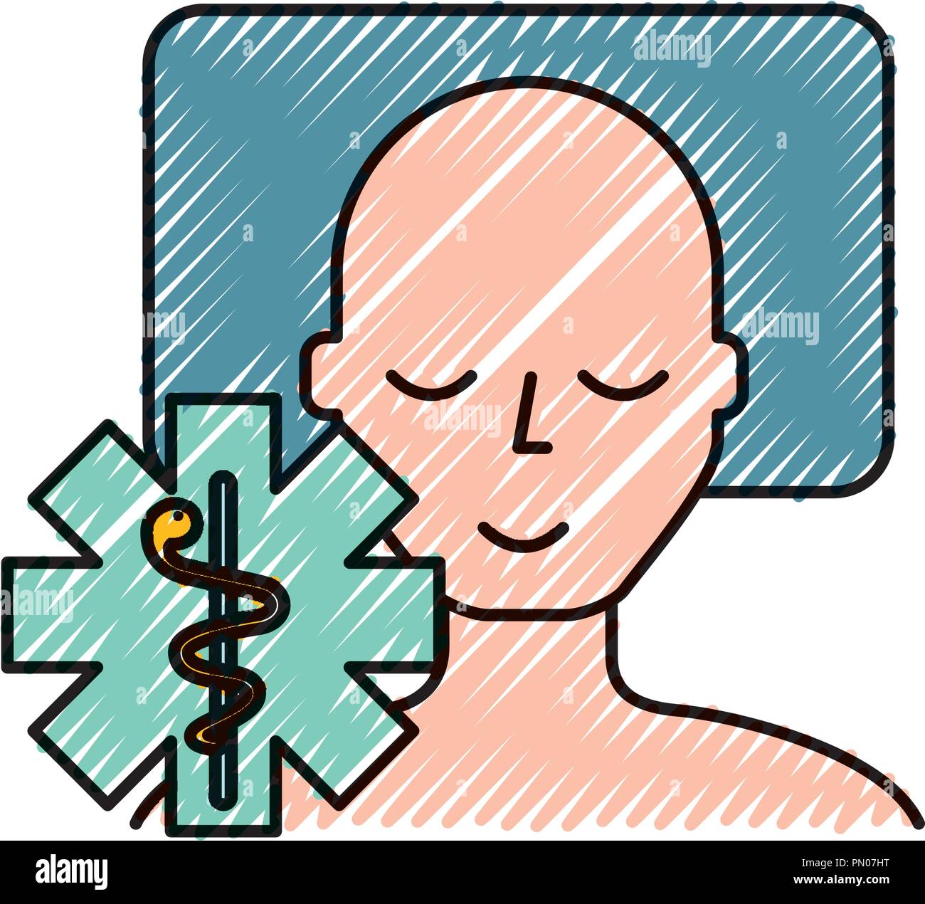 man sleeping on the bed caduceus medical Stock Vector Image & Art - Alamy