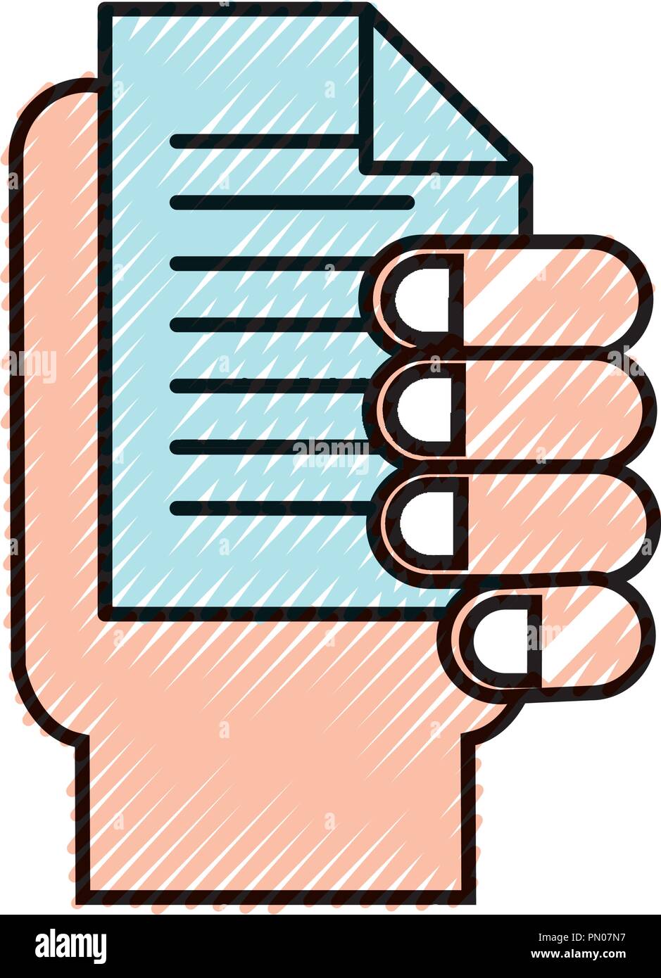 hand holding document paper text Stock Vector Image & Art - Alamy