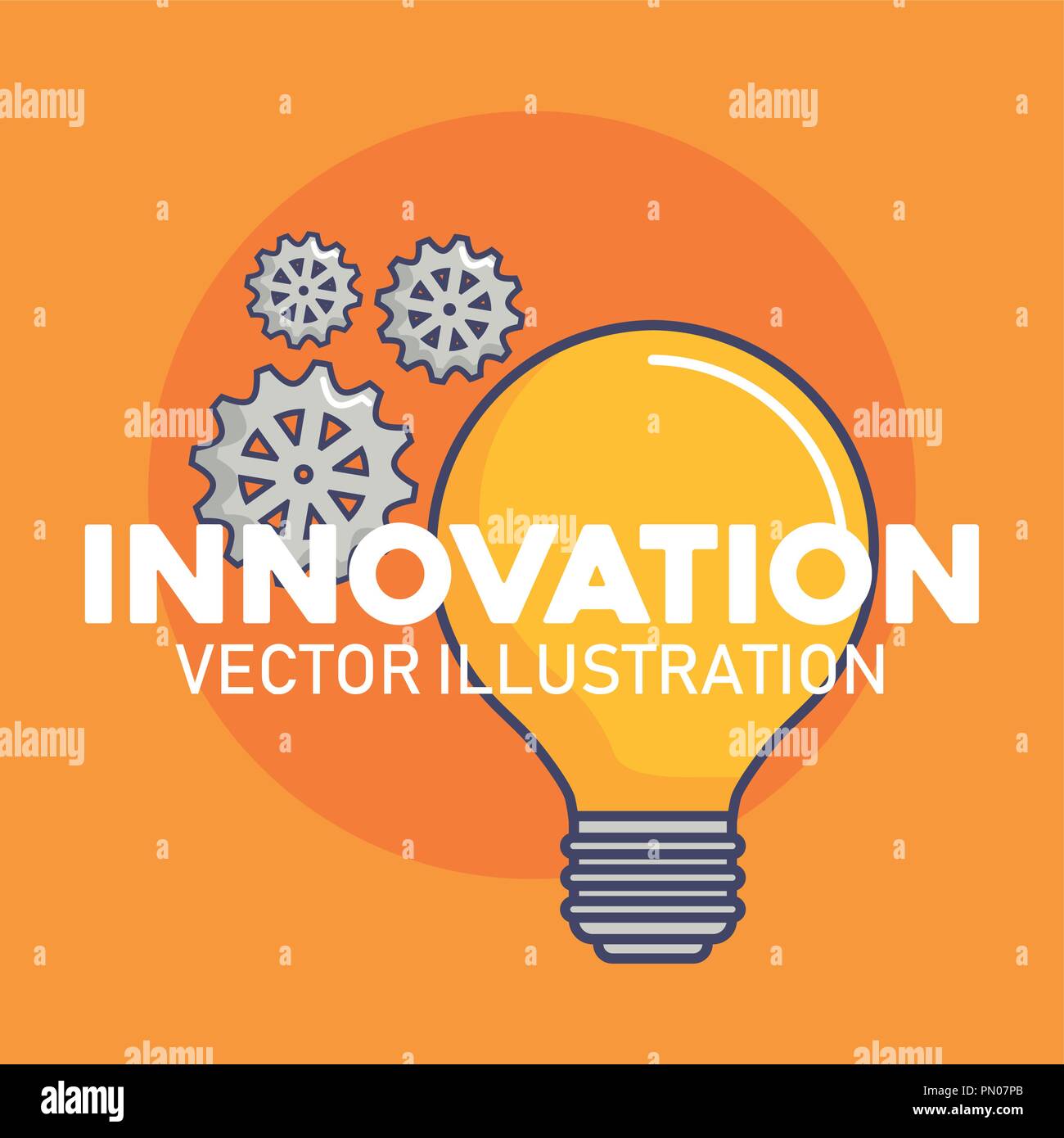 light bulb creativity innovation technology vector illustration Stock ...