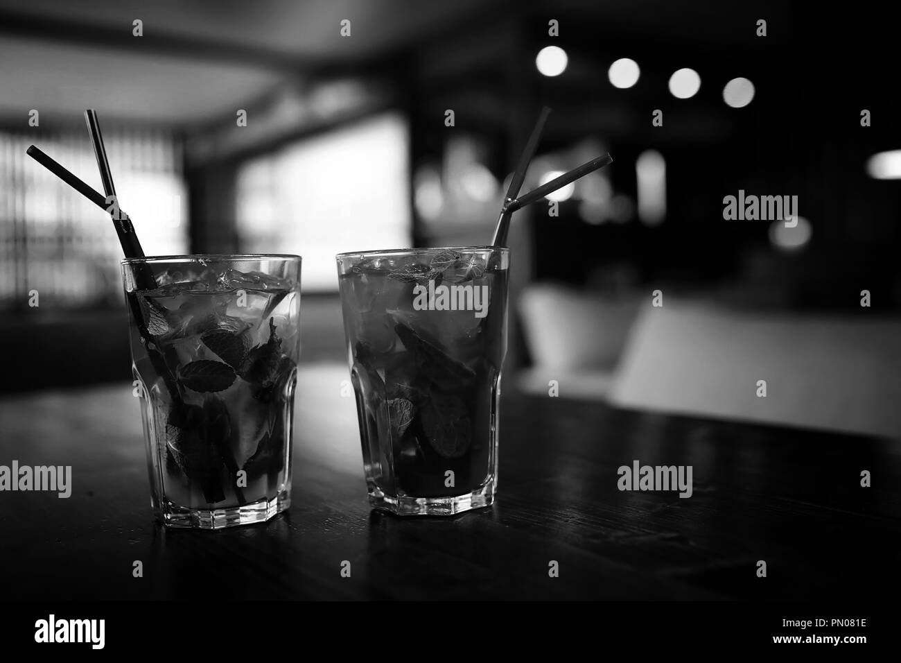 A table in a cafe objects Stock Photo - Alamy