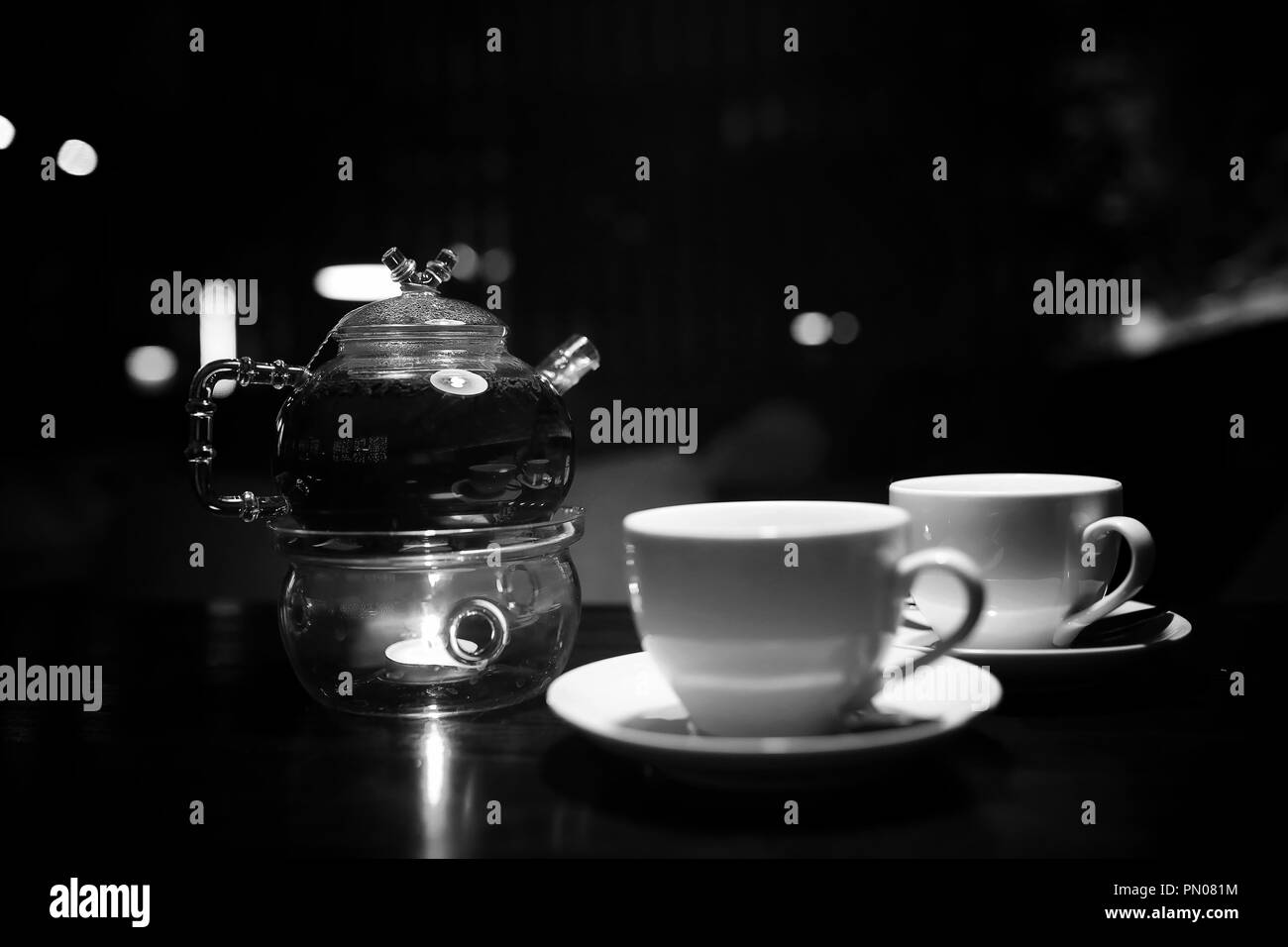 A table in a cafe objects Stock Photo - Alamy