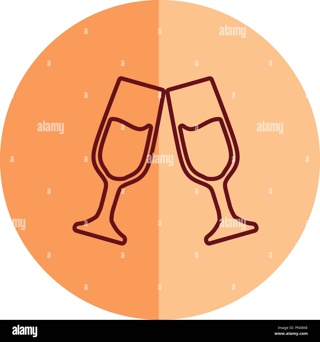 champagne toast cups drink celebration vector illustration Stock Vector ...