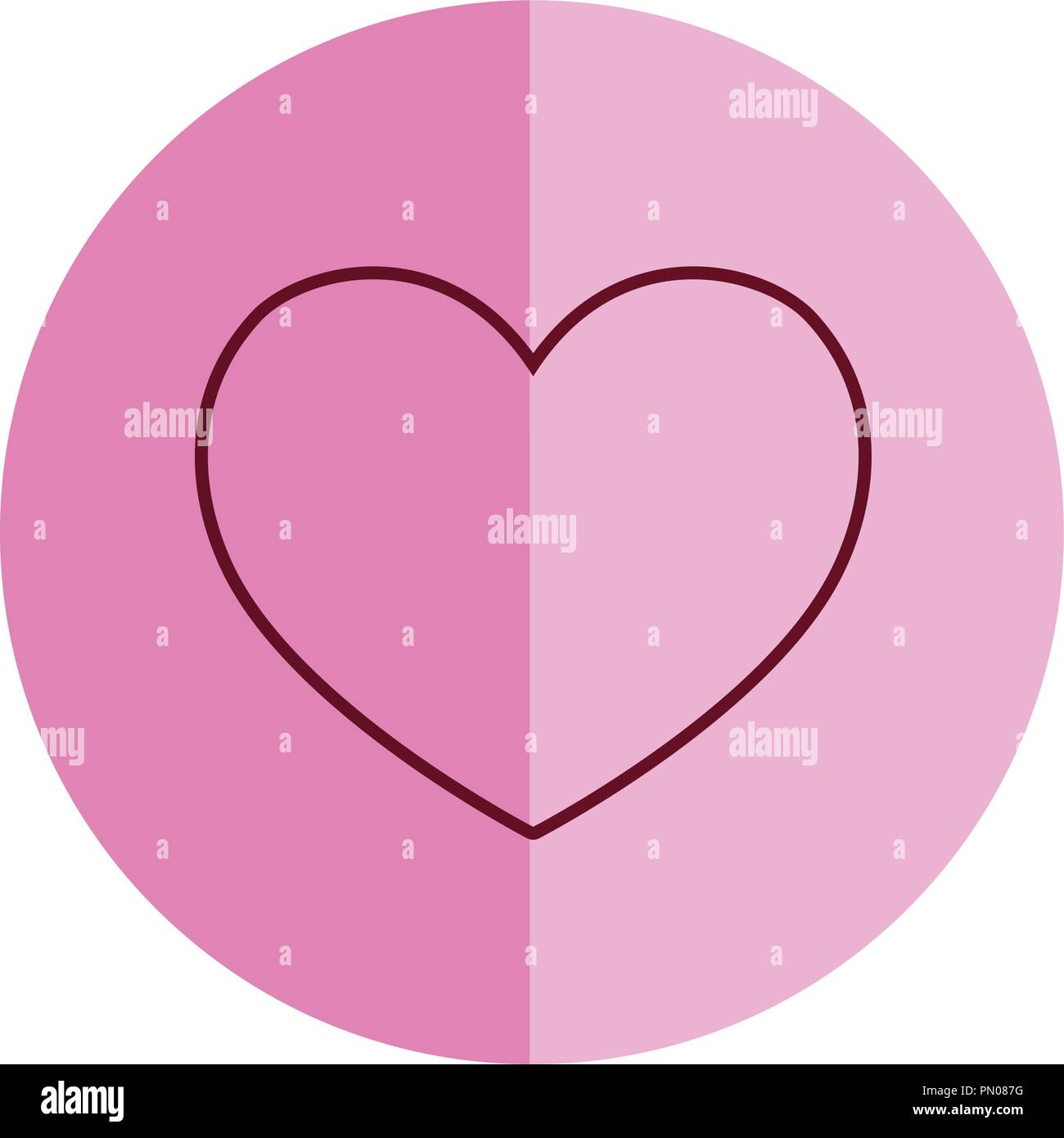 romantic heart love passion feeling vector illustration Stock Vector ...