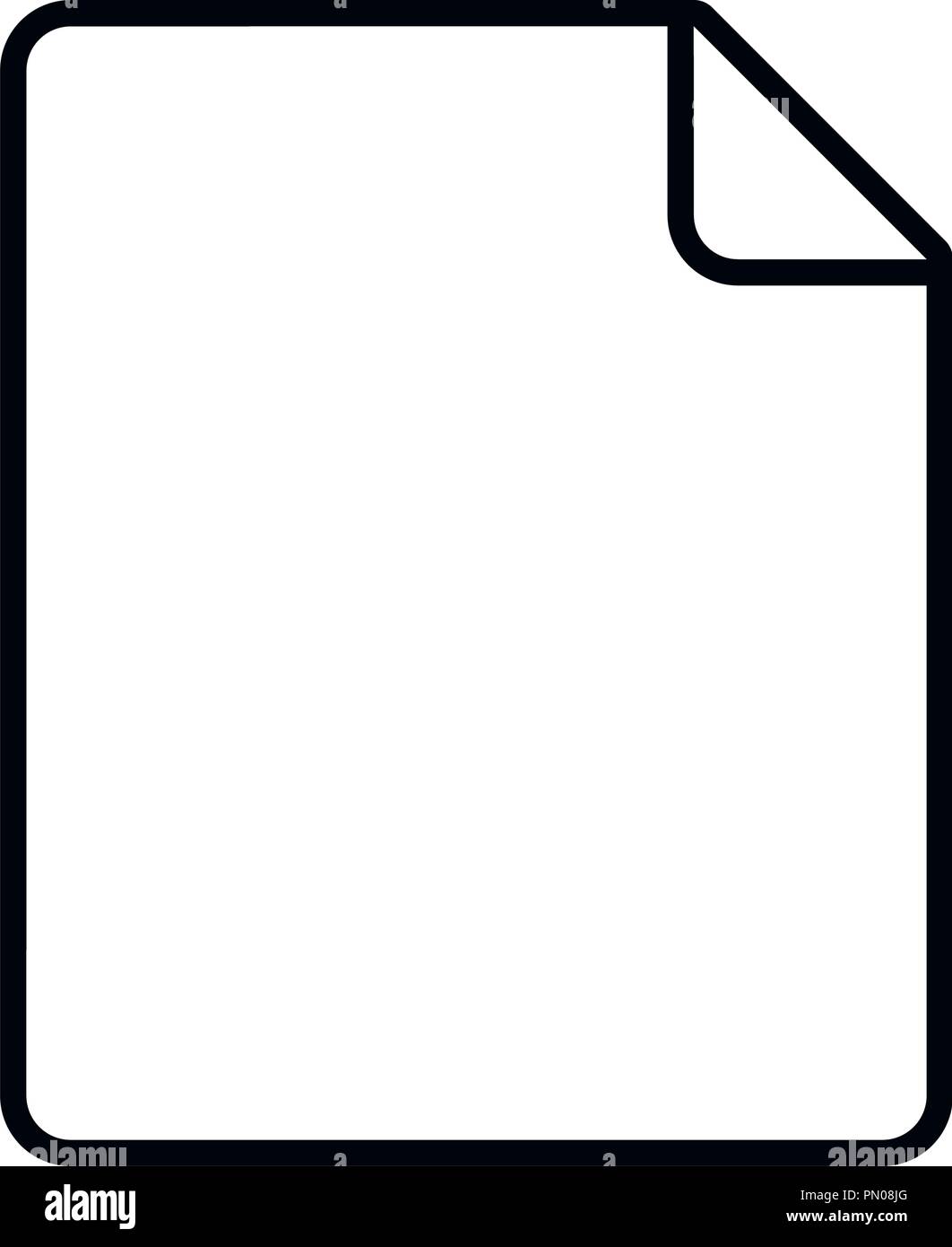 paper sheet empty template image vector illustration thin line Stock ...