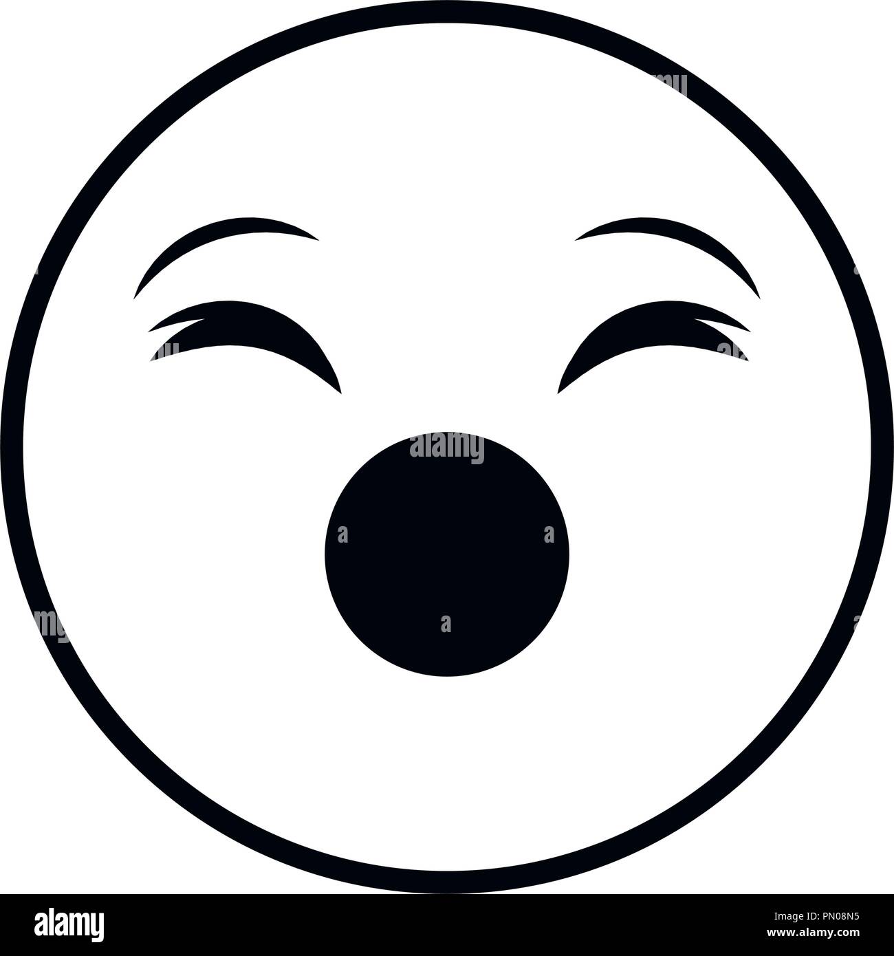 surprised smiley thin line emoticon face vector illustration Stock ... surprised smiley thin line emoticon face vector illustration Stock ...