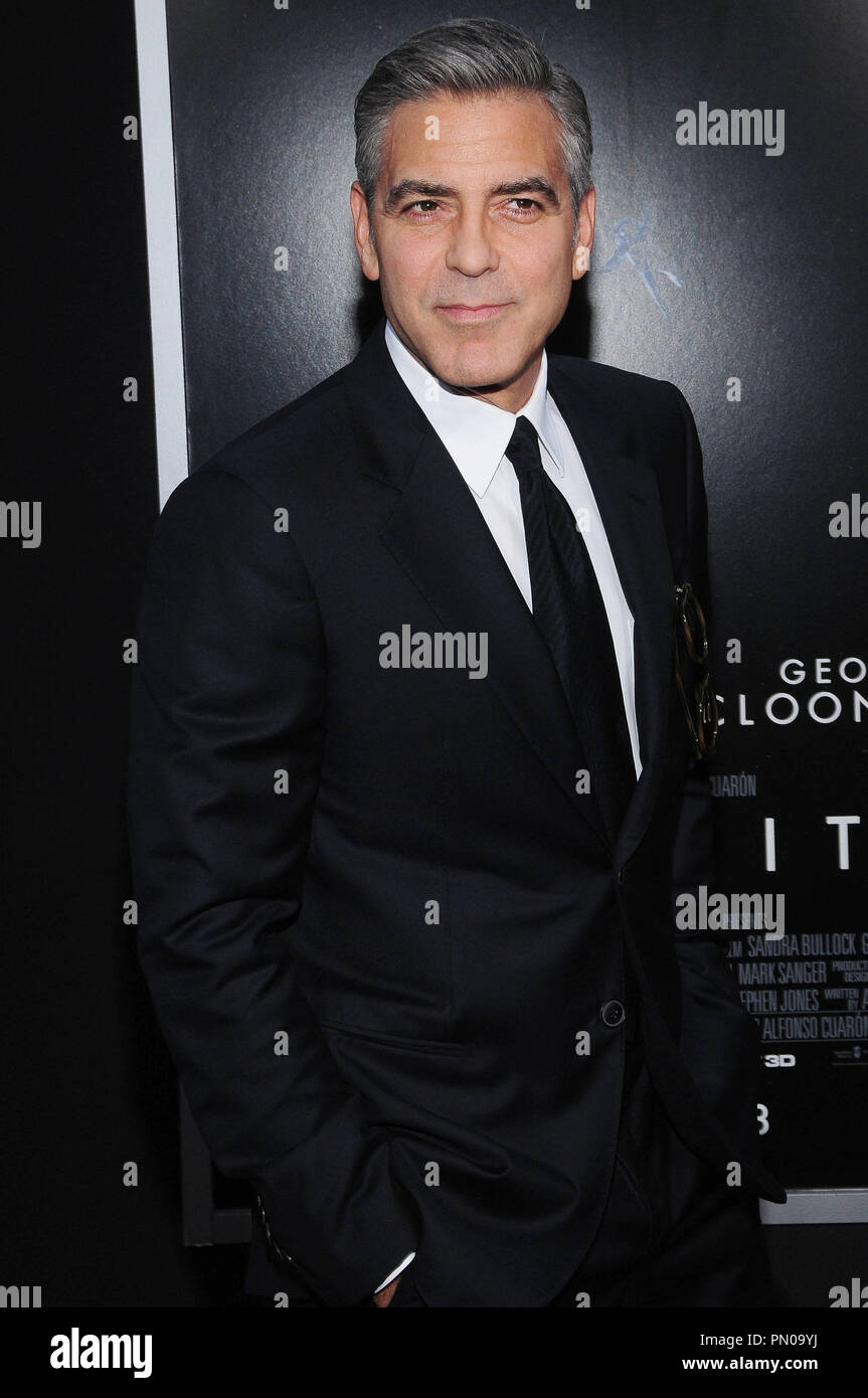 George Clooney at the "Gravity" New York Premiere held at the AMC ...