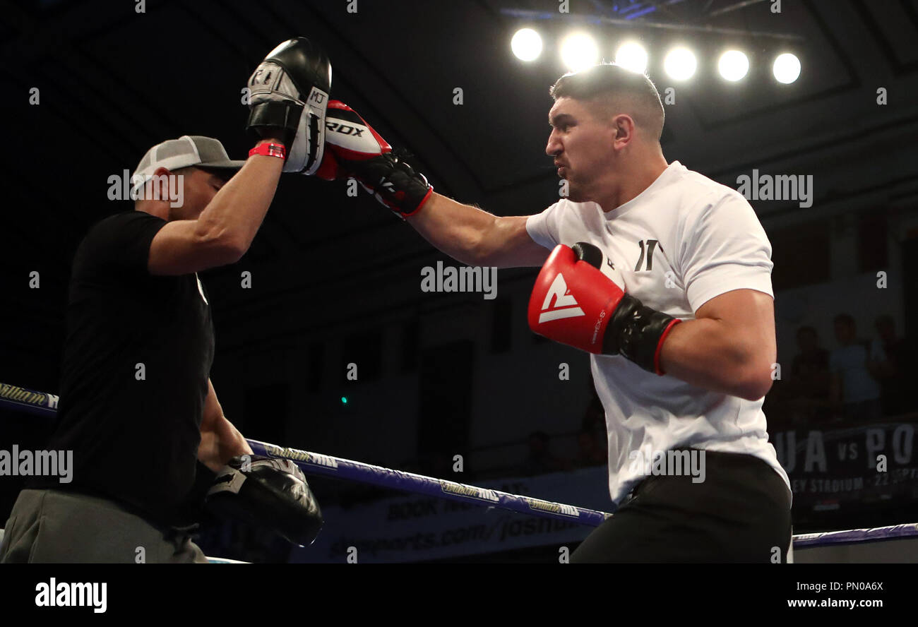 Anthony joshua public workout york hall hi-res stock photography and ...