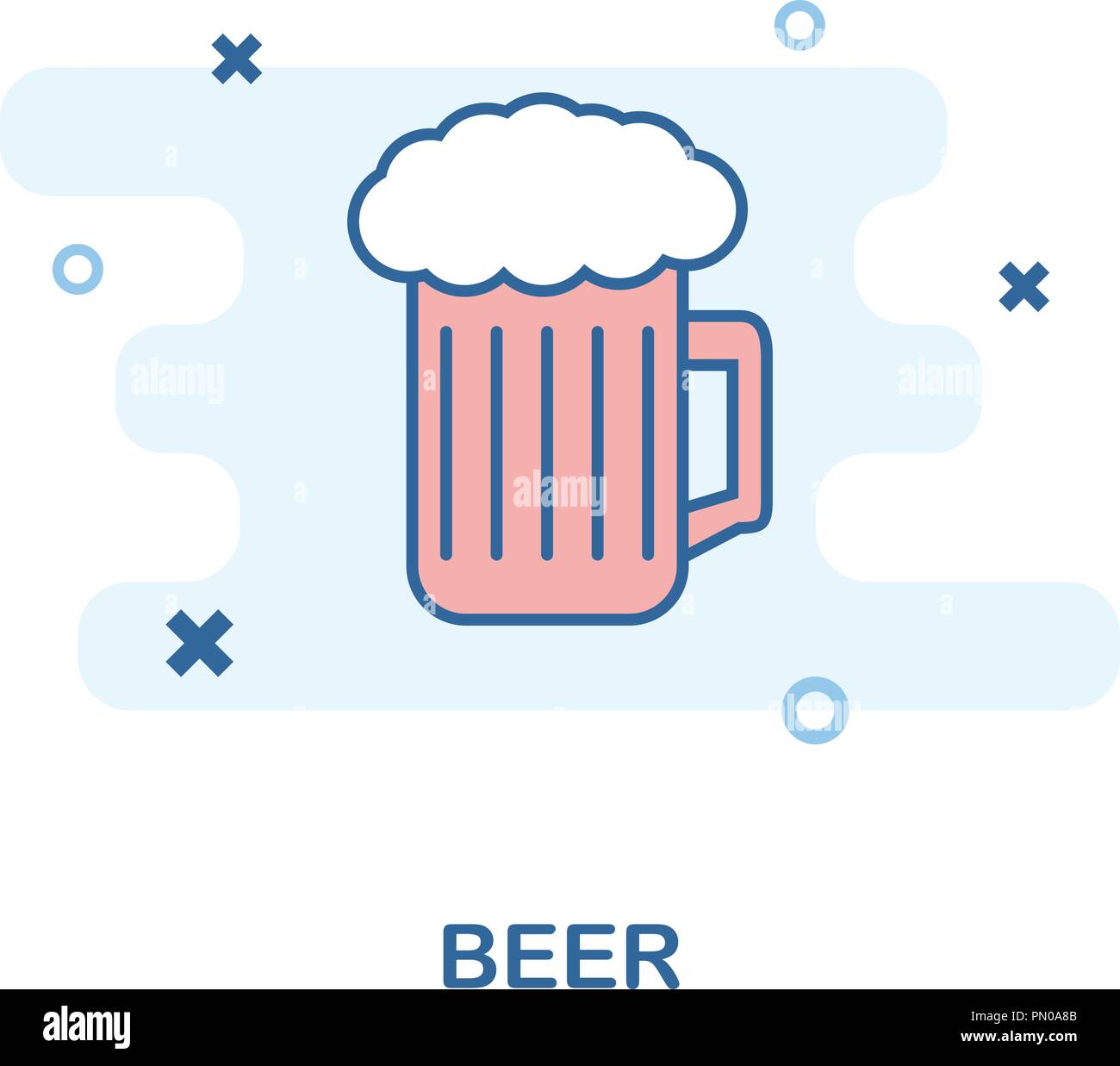 Beer creative icon in color. Simple element illustration. Beer concept ...