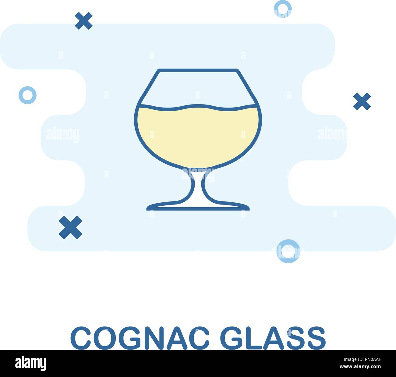 Cognac Glass creative icon in color. Simple element illustration ...