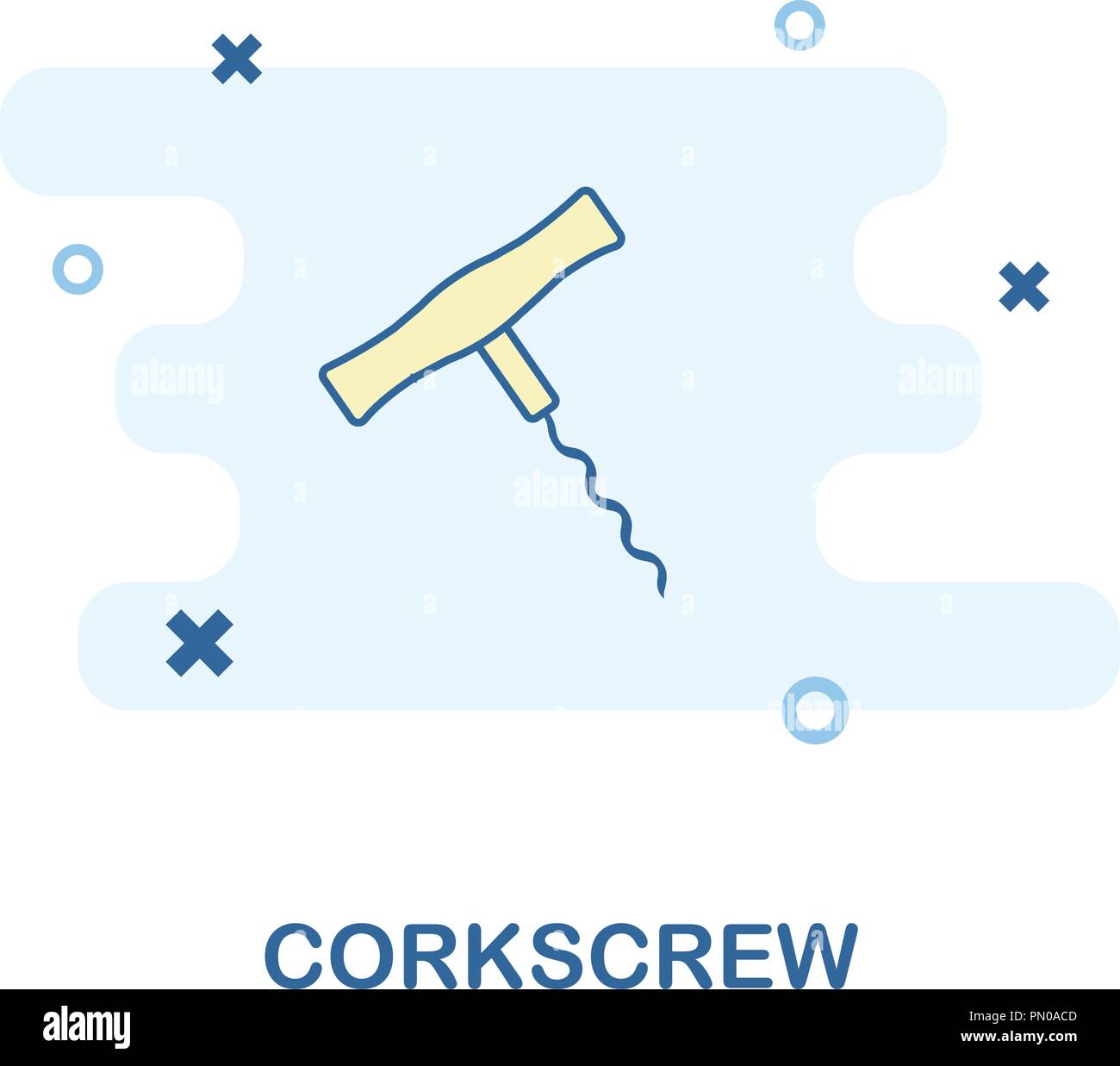 Corkscrew creative icon in color. Simple element illustration ...