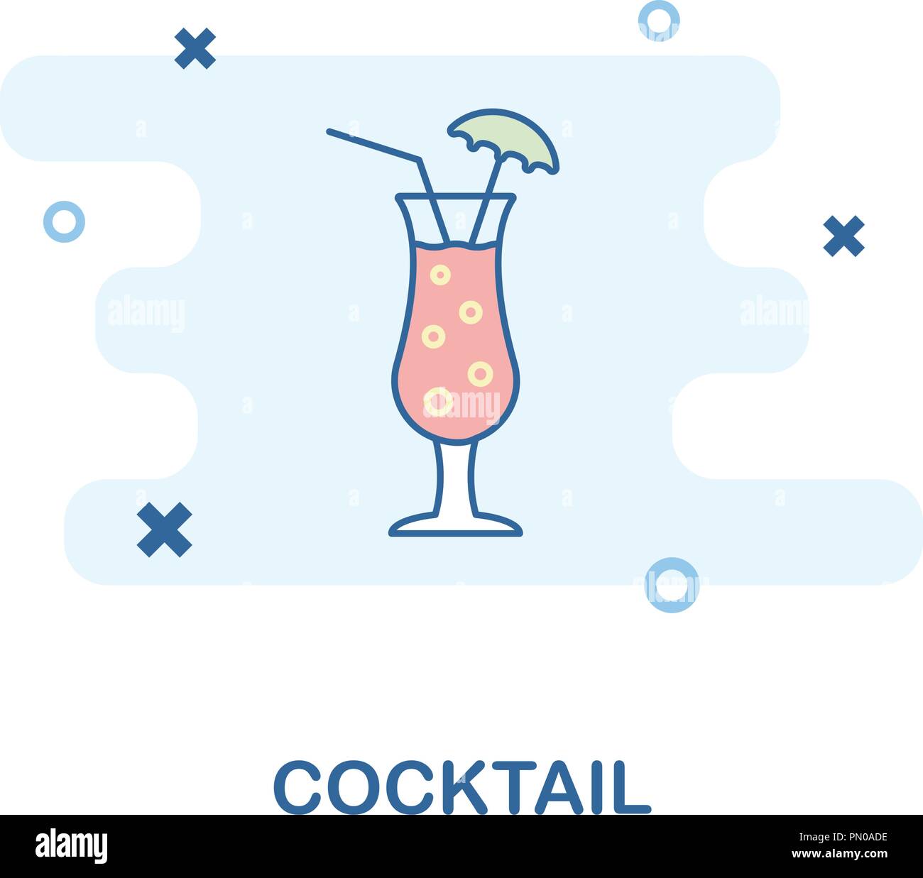 Cocktail creative icon in color. Simple element illustration. Cocktail ...