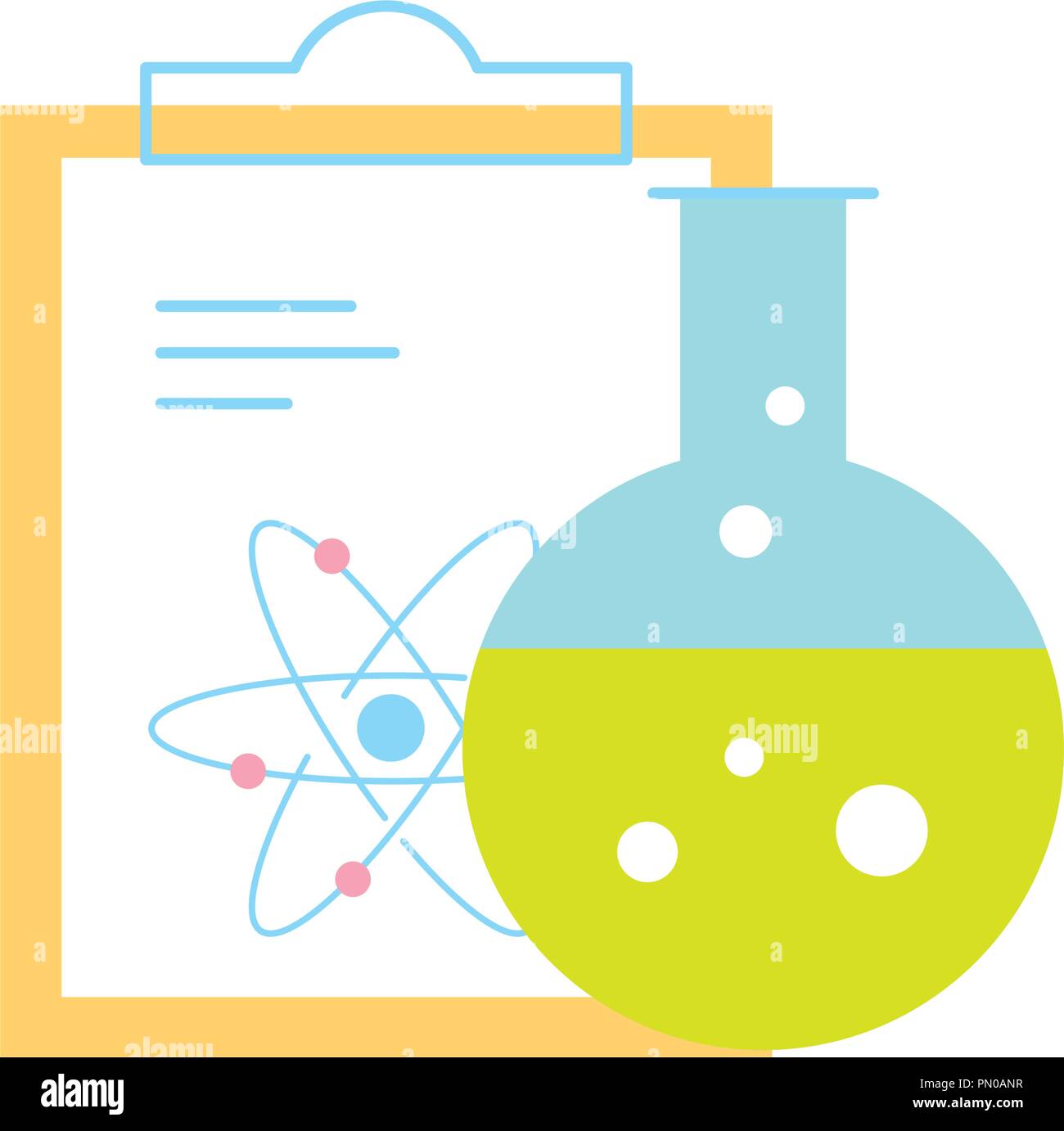 chemistry laboratory science clipboard atom test tube Stock Vector ...