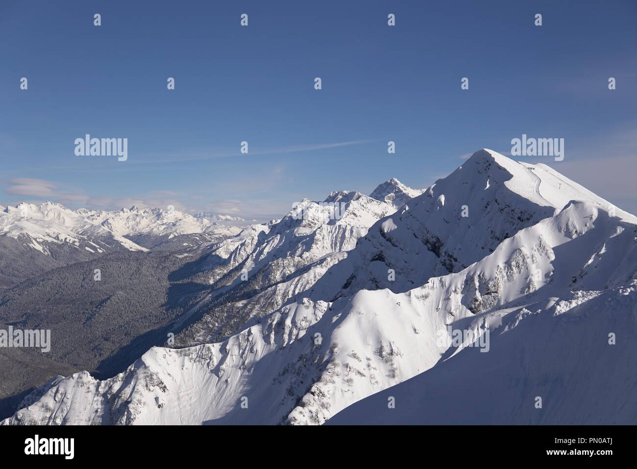 Ski resort landscape distant summit hi-res stock photography and images ...