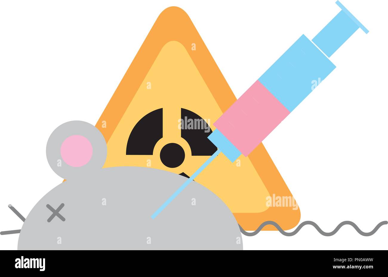 experiment rat laboratory syringe hazard danger Stock Vector Image ...