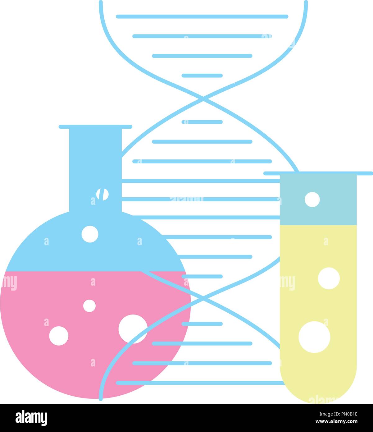 biology laboratory test tube dna molecule science Stock Vector Image ...