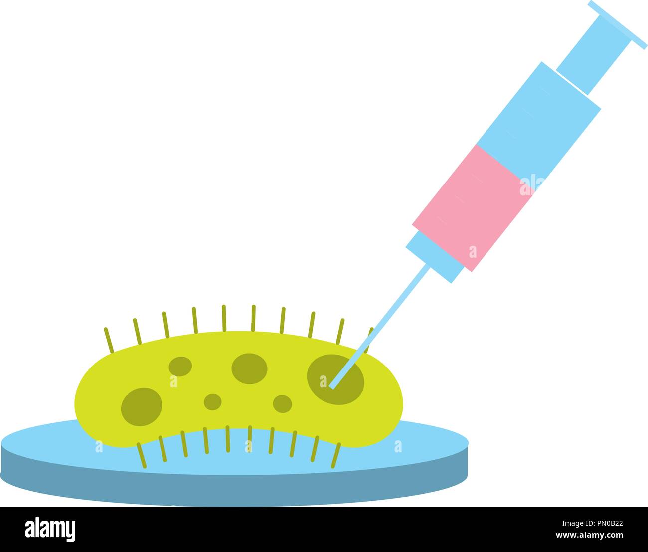 laboratory syringe inject bacteria discovery Stock Vector Image & Art ...