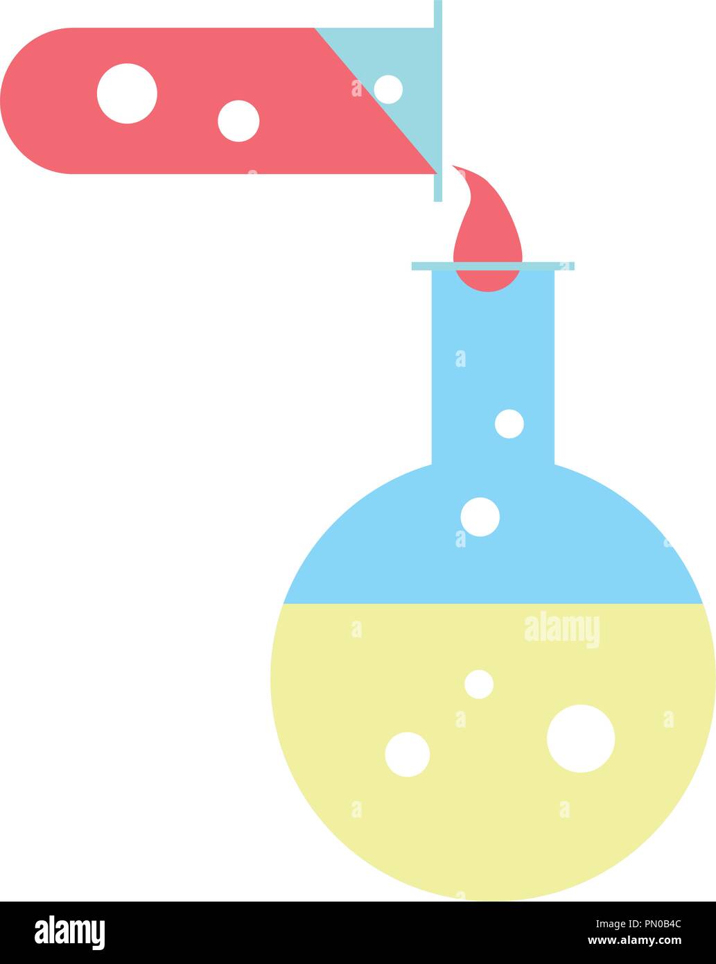 biology test tube pouring flask chemistry equipment Stock Vector Image ...