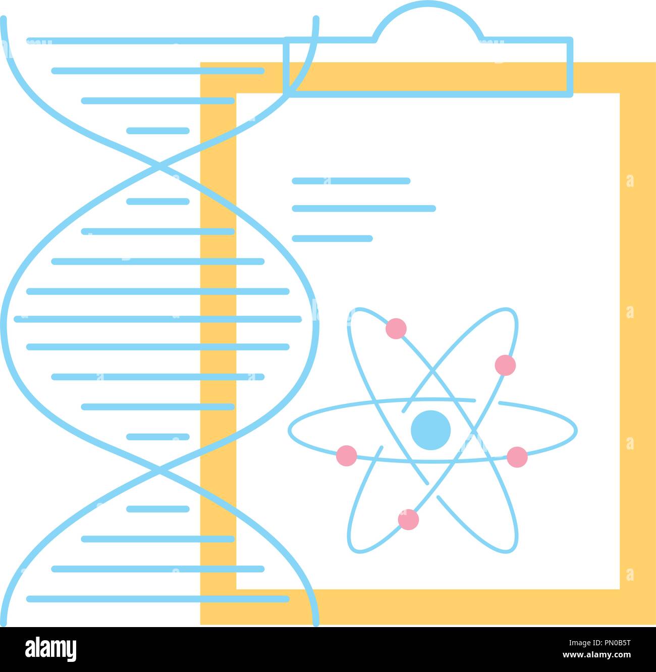 chemistry clipboard dna atom molecule structure Stock Vector Image ...