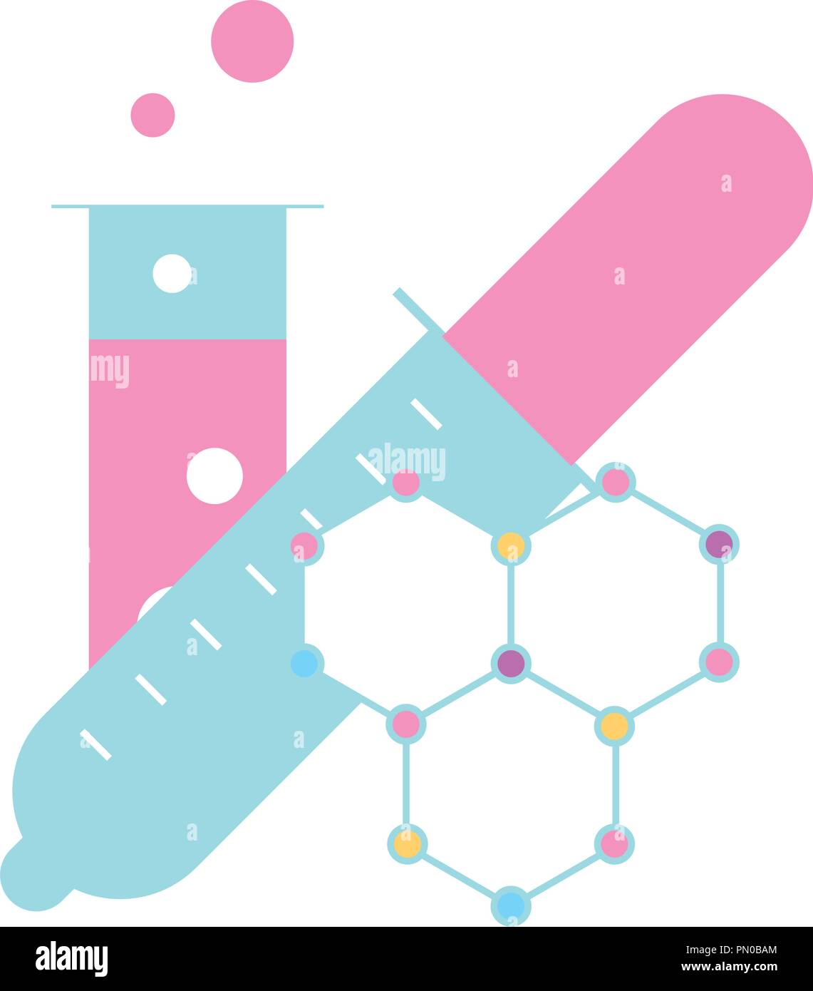 chemistry laboratory dropper test tube molecule Stock Vector Image ...