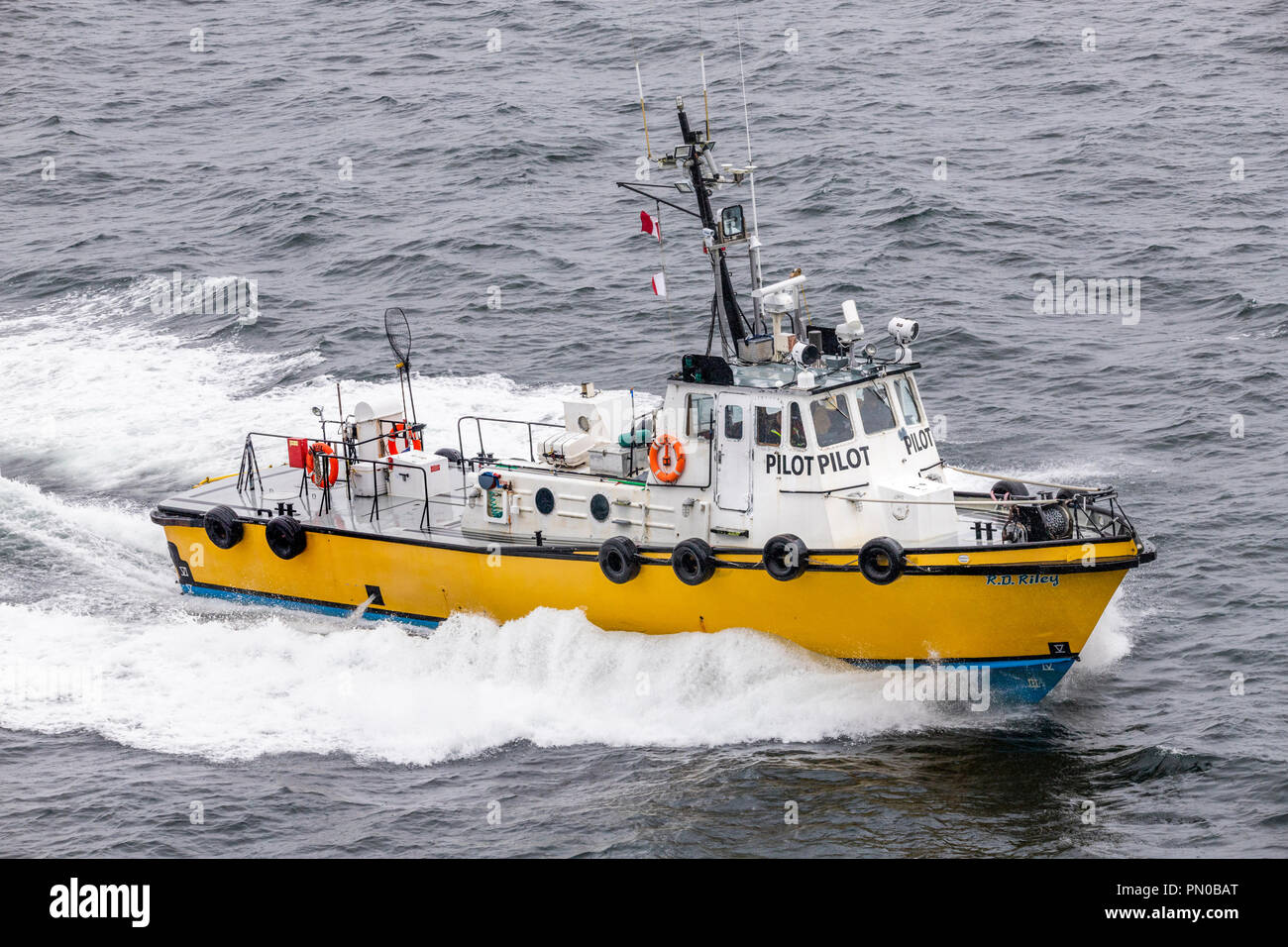 Pilot Boat R D Riley coming out to meet a cruise ship at the northern ...
