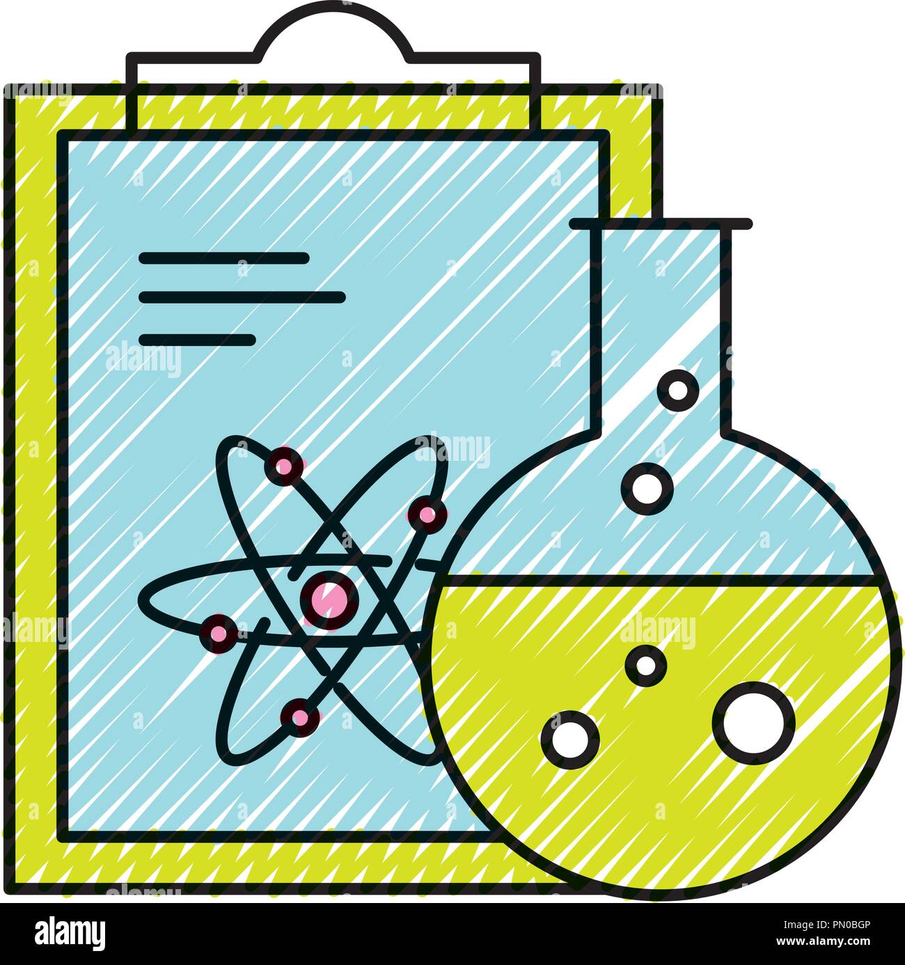 chemistry laboratory science clipboard atom test tube Stock Vector ...
