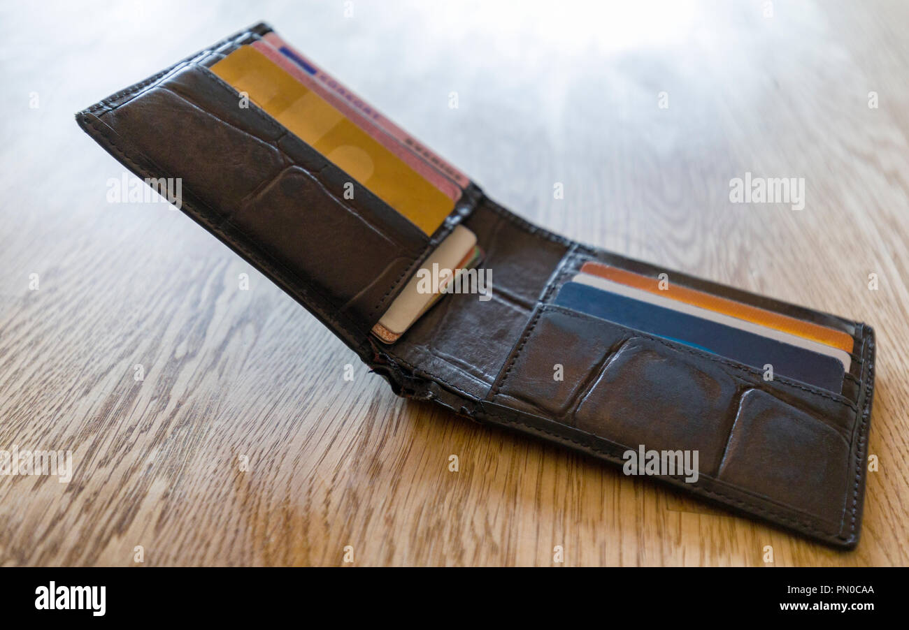 Wallet on table hi-res stock photography and images - Alamy