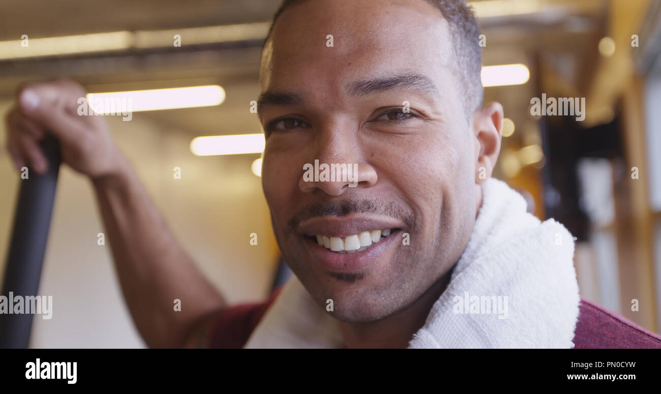 Portrait happy face after fitness hi-res stock photography and images ...