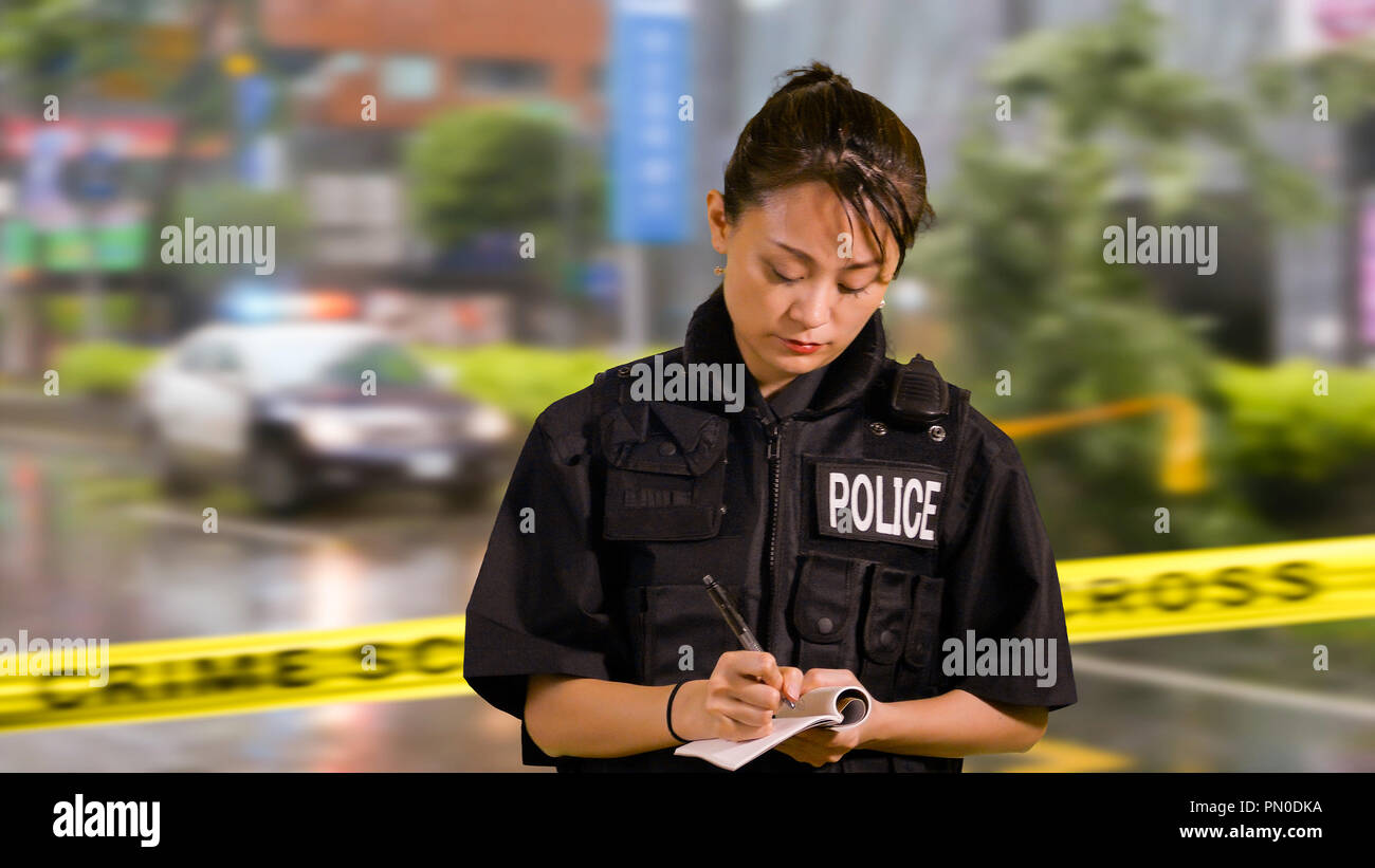 Female law officer taking notes hi-res stock photography and images - Alamy