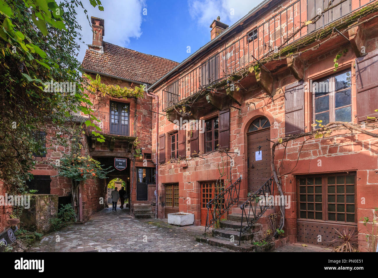 France, Correze, Dordogne Valley, Collonges la Rouge, labelled Les Plus ...