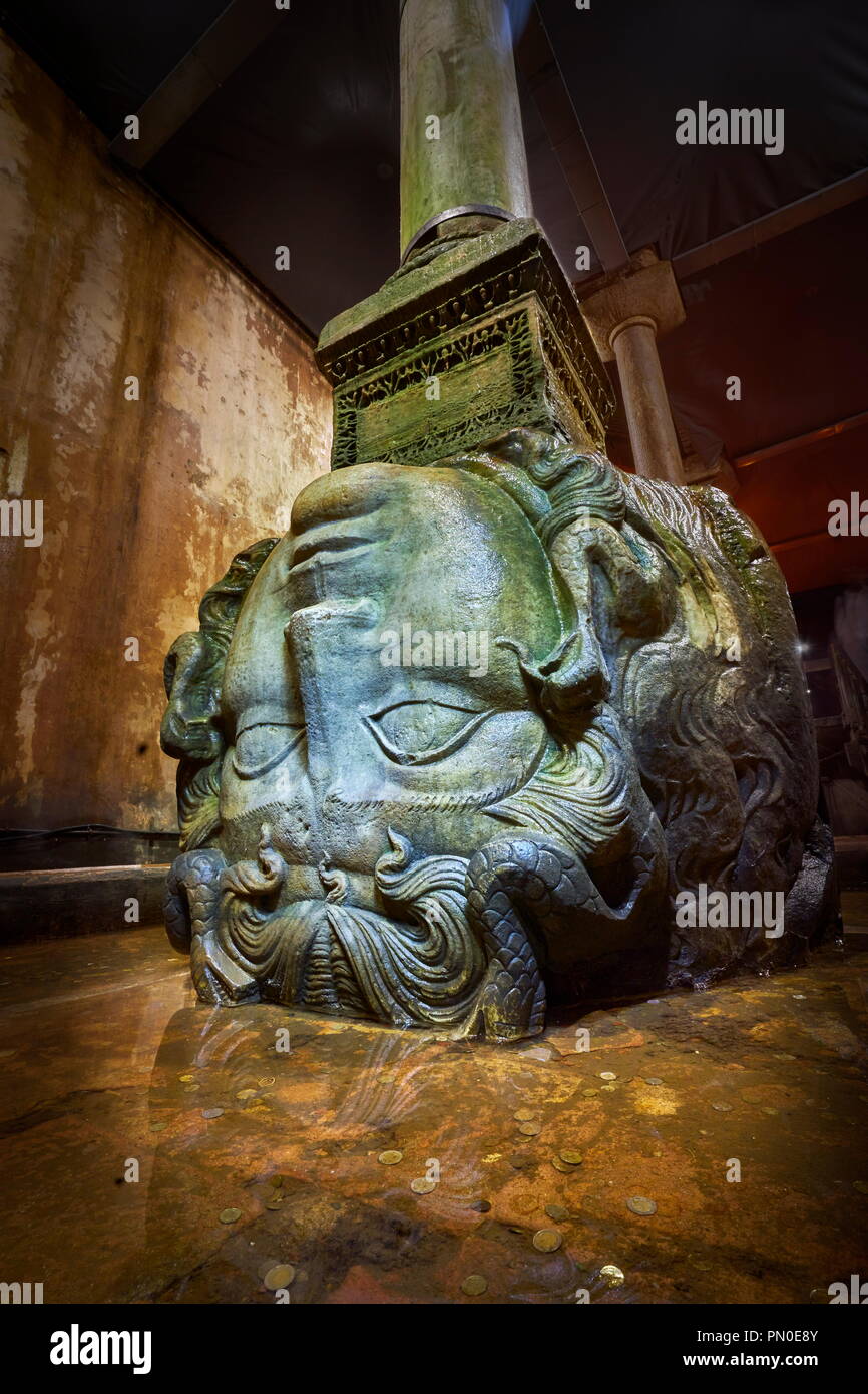 Medusa Head, Basilica Cistern, Istanbul, Turkey Stock Photo - Alamy
