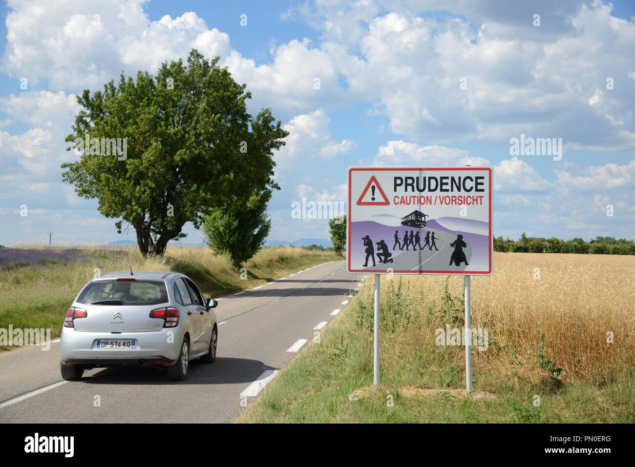 Beware Tourists Traffic Sign Warning Drivers About Tourists on Coach ...