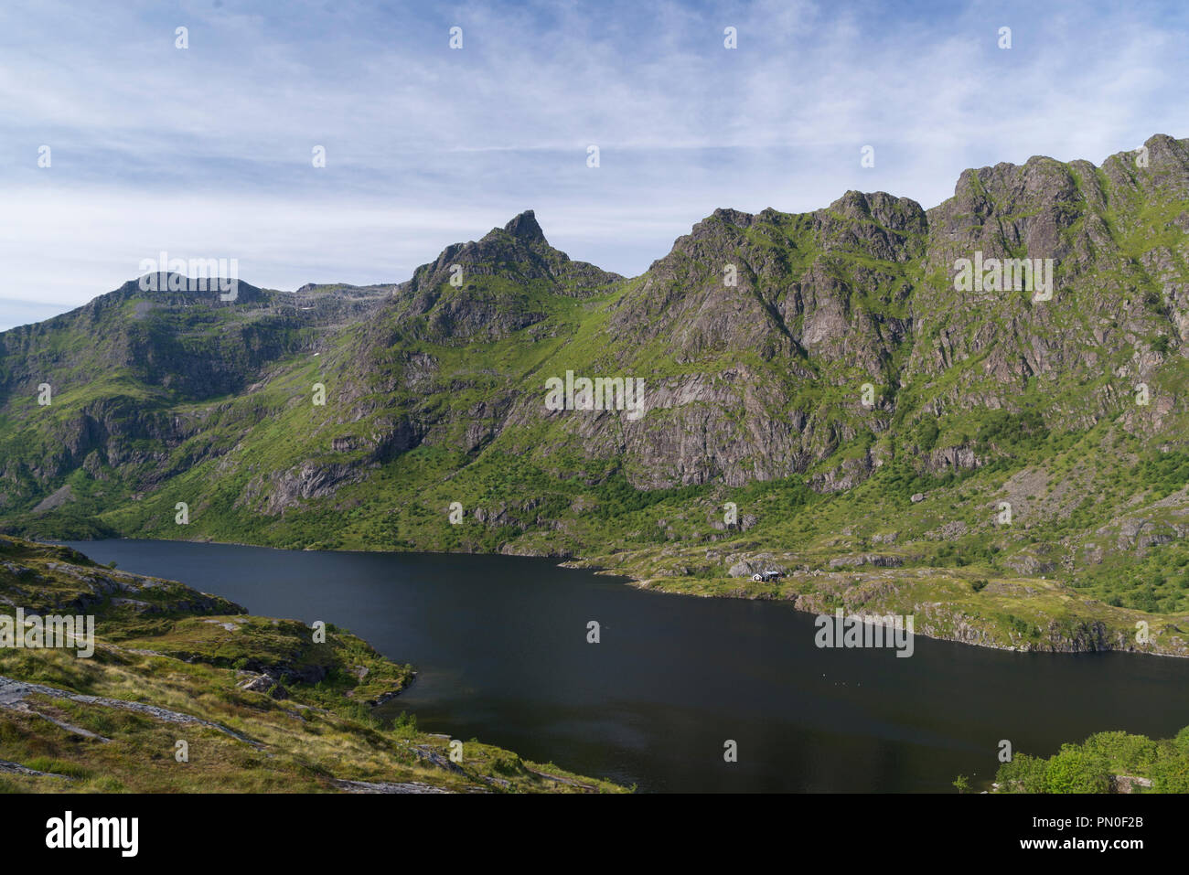 Fjord near Å i Lofoten, Norway Stock Photo - Alamy