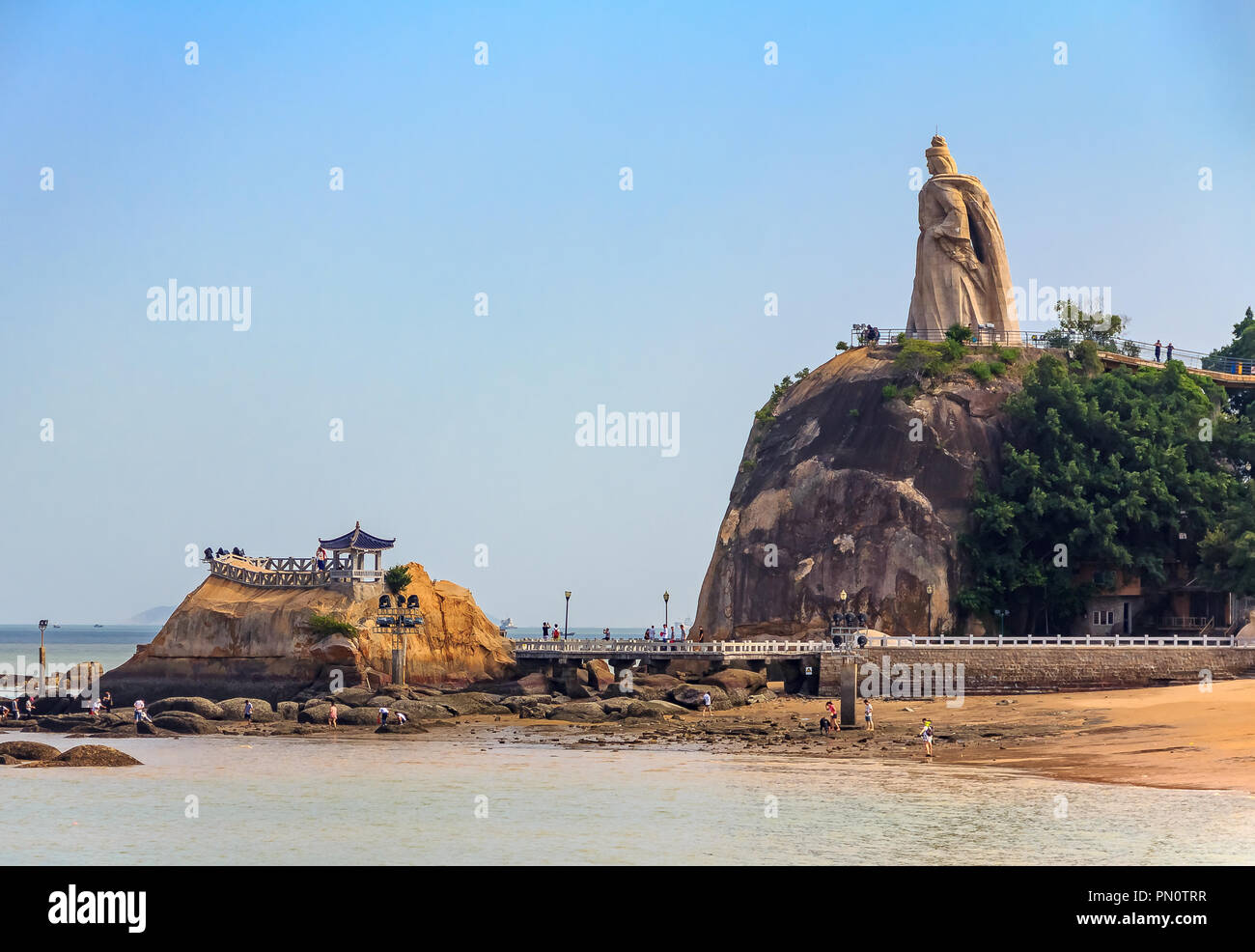 Statue of Zheng Chenggong, Koxinga in Gulangyu island in China Stock ...