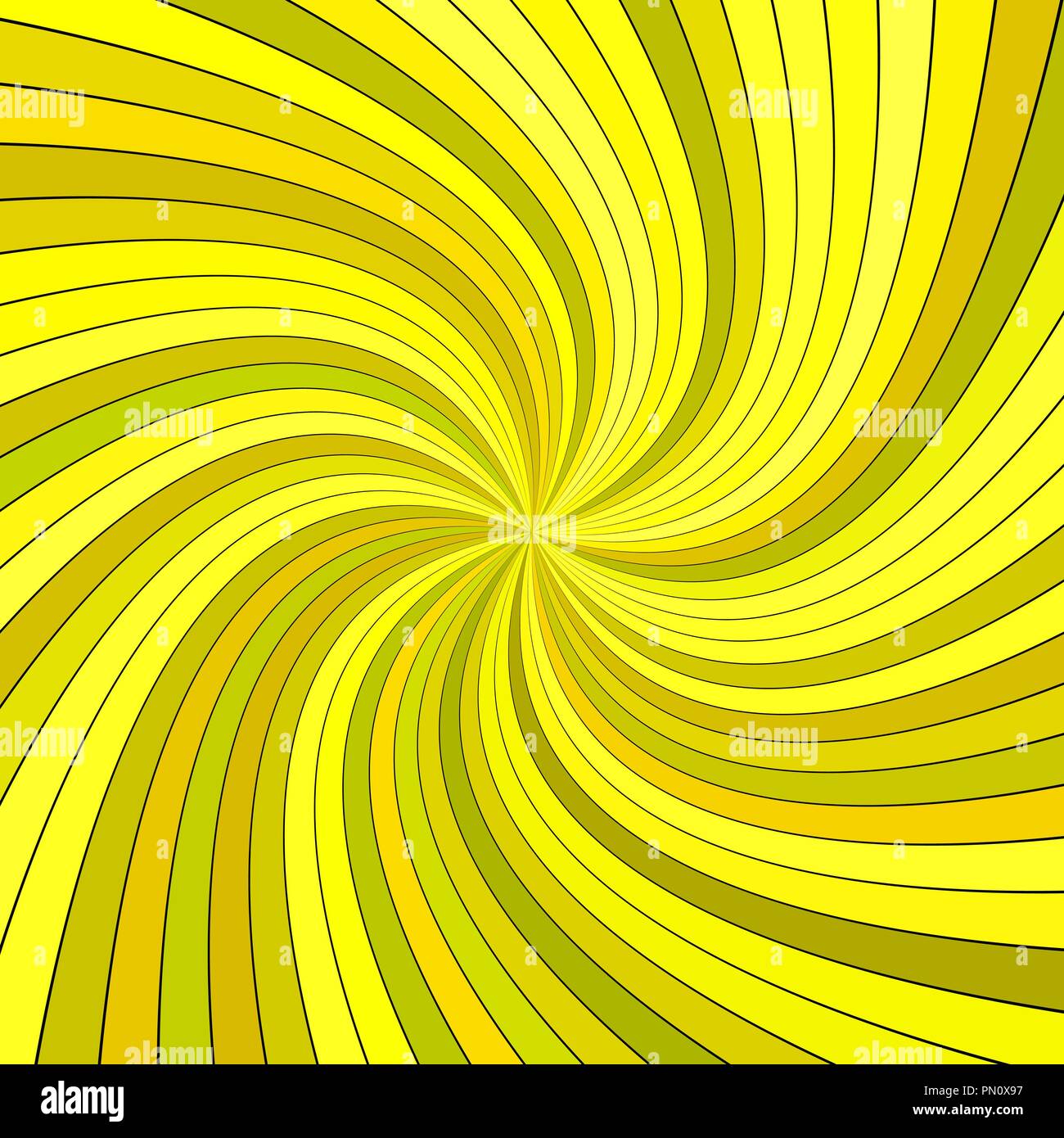 Yellow abstract psychedelic striped swirl background design from curved ...