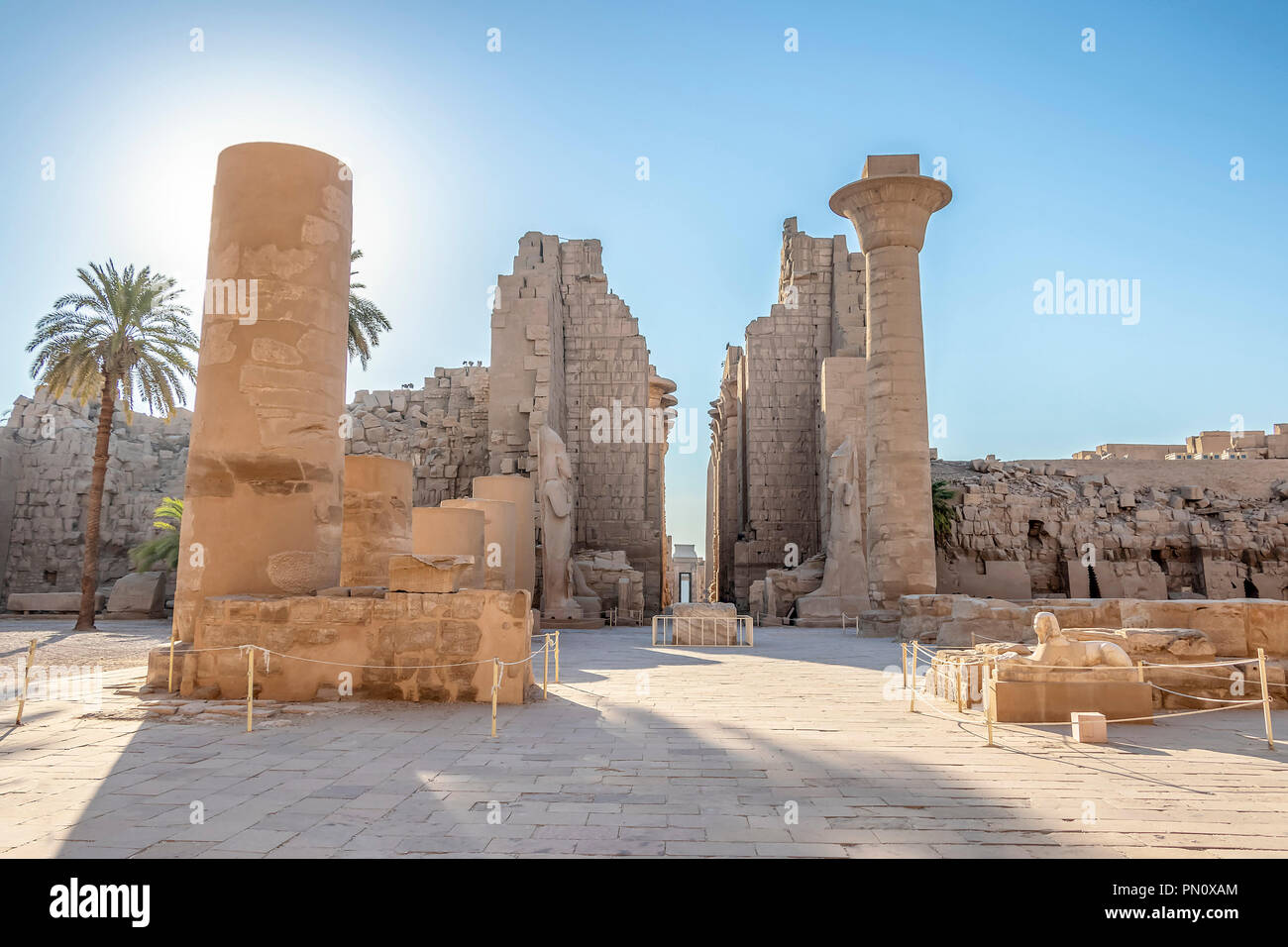 Entrance to Luxor Temple, a large Ancient Egyptian temple complex ...
