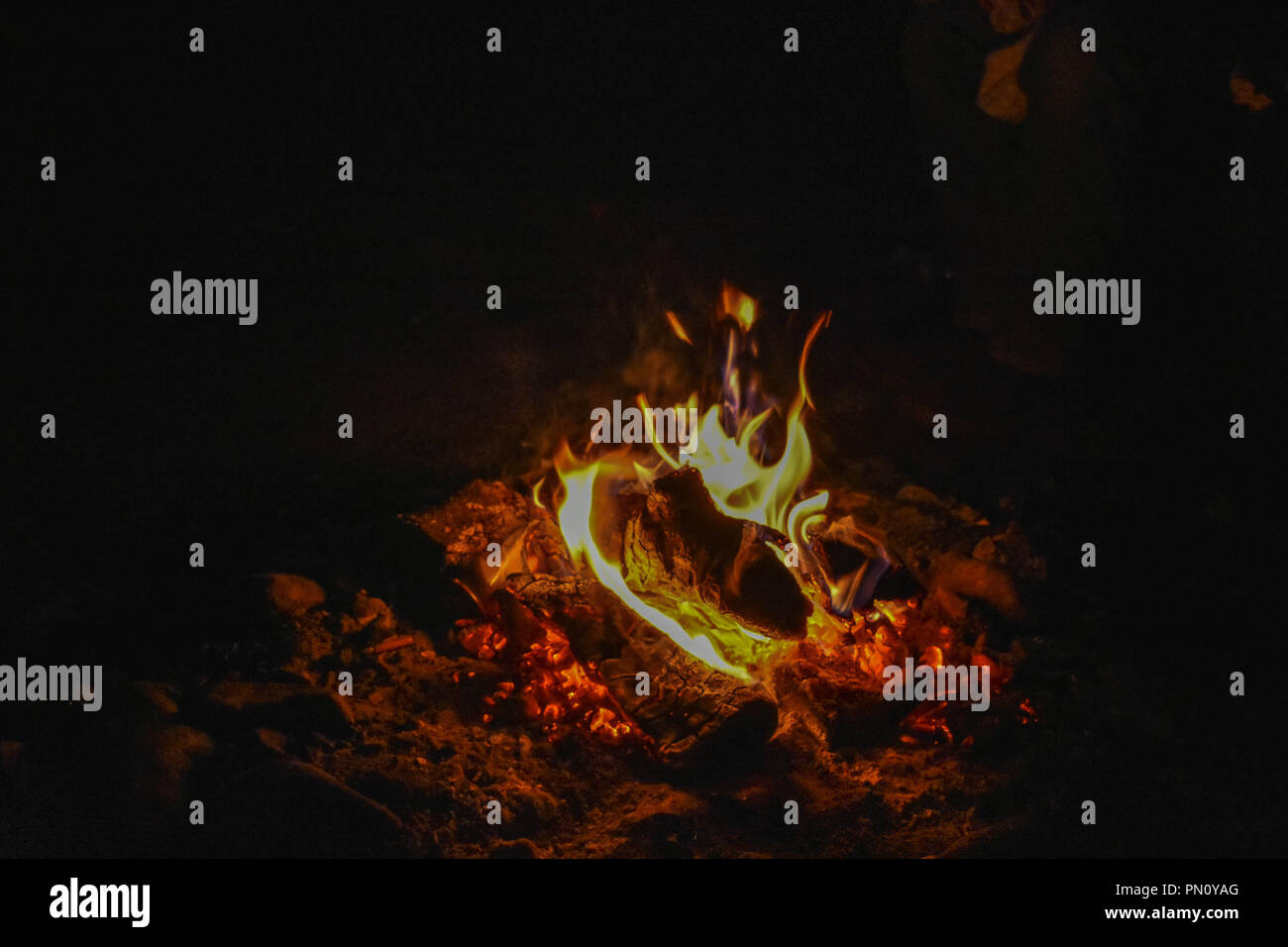 The end of the camping season in Alaska. We sit around a campfire at ...