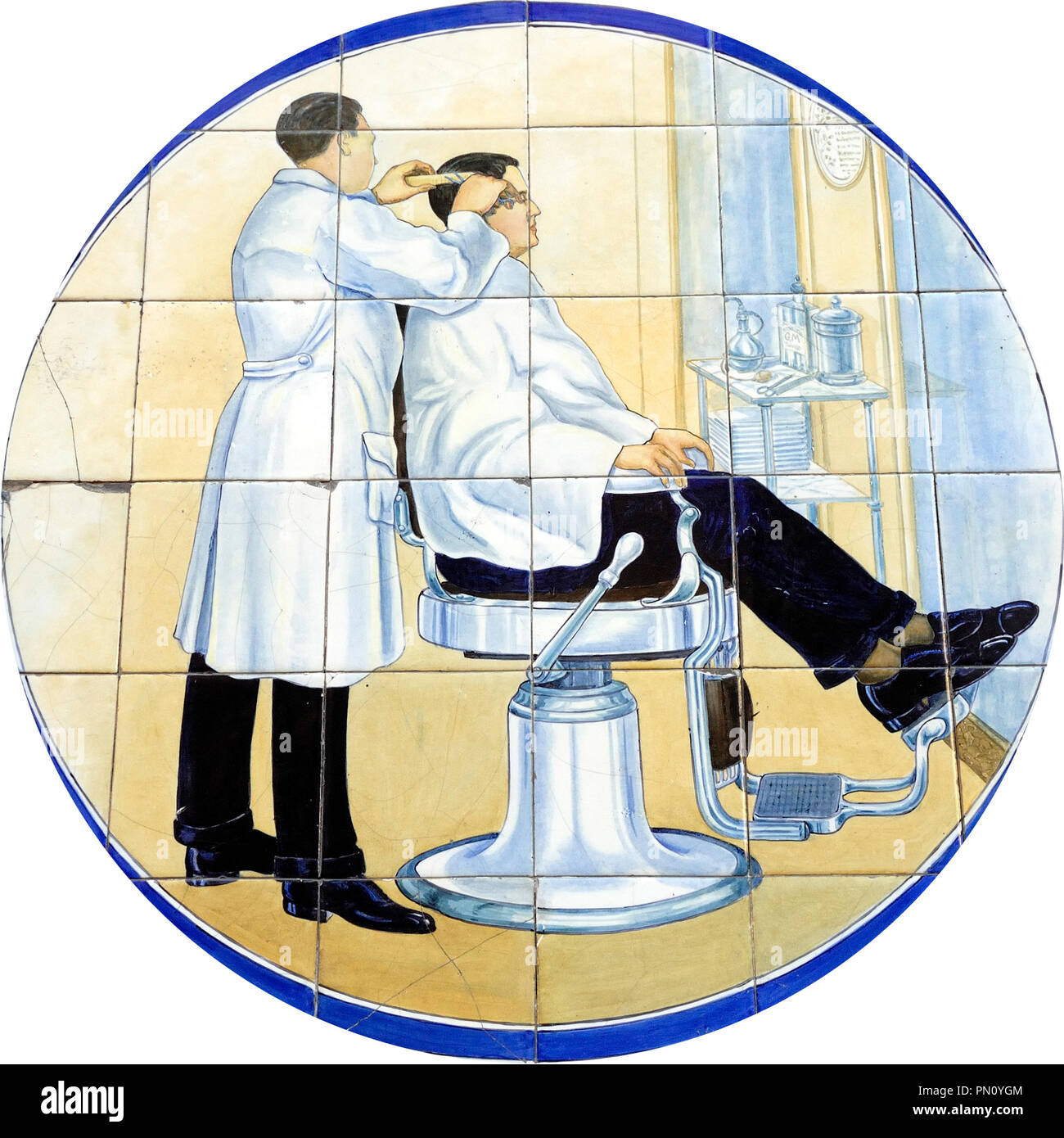 Barber shop tiles hi-res stock photography and images - Alamy