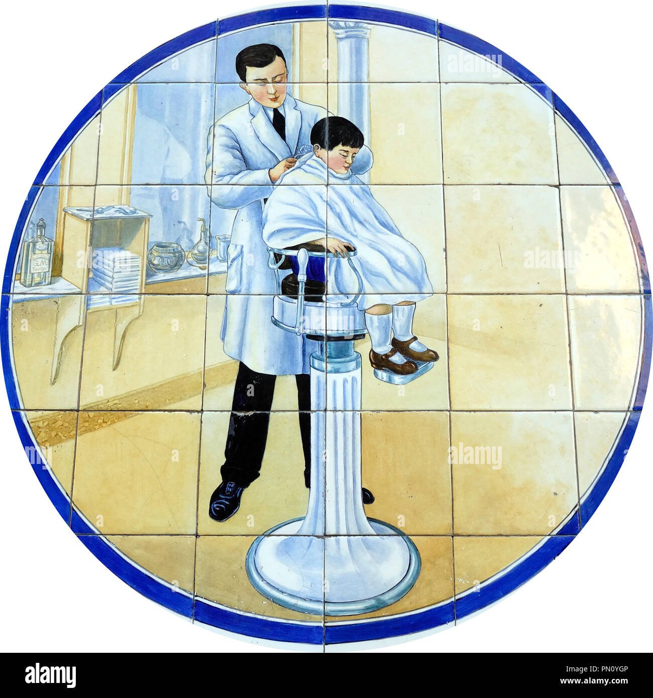 Barber shop tiles hi-res stock photography and images - Alamy