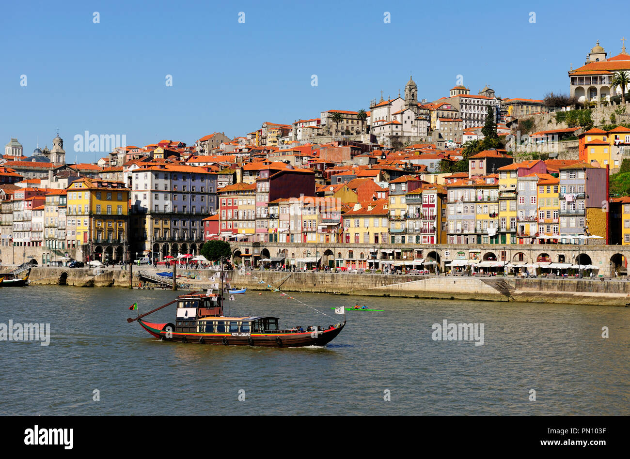Oporto, capital of the Port wine, and the Ribeira quarter, a UNESCO ...