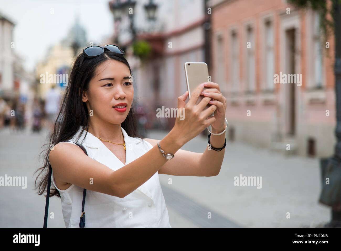 Beautiful asian woman taking hi-res stock photography and images - Alamy