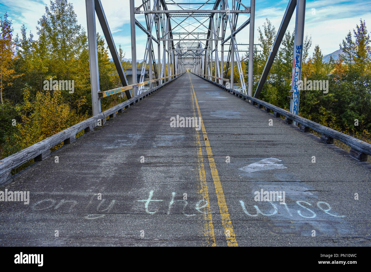 Old Knik Bridge Stock Photo - Alamy