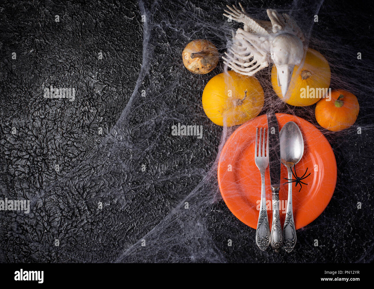 Halloween pumpkin tableware hi-res stock photography and images - Alamy