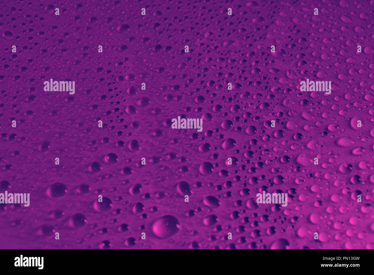 water drops on violet color background texture close-up Stock Photo - Alamy