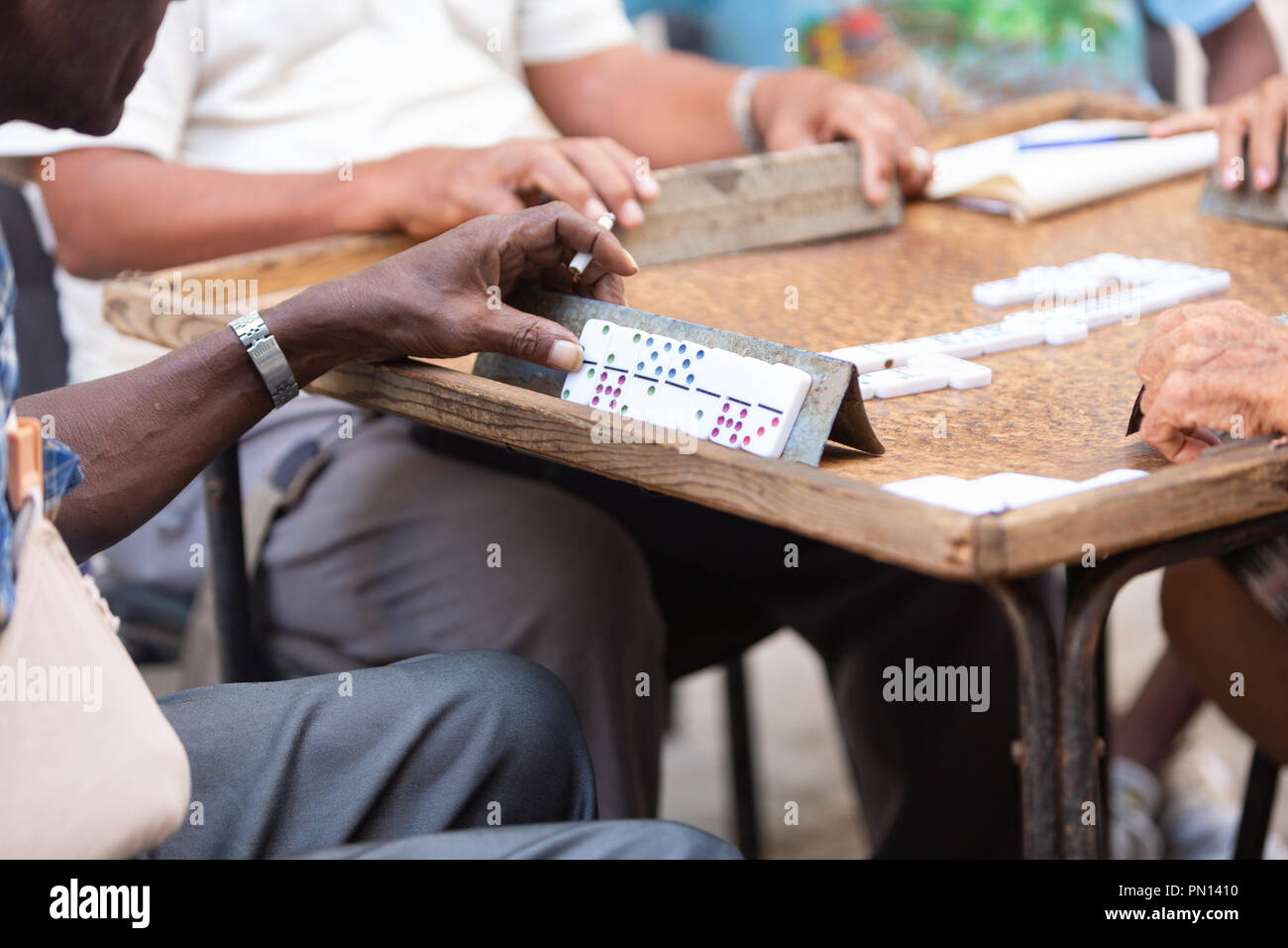 Cuban men dominoes hi-res stock photography and images - Alamy