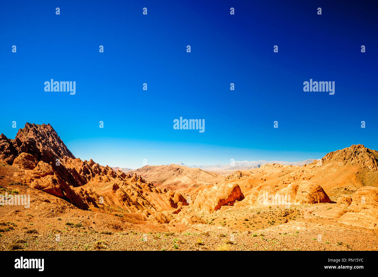Spectecular mountain landscape next to Gorges du Dades in Morocco Stock ...