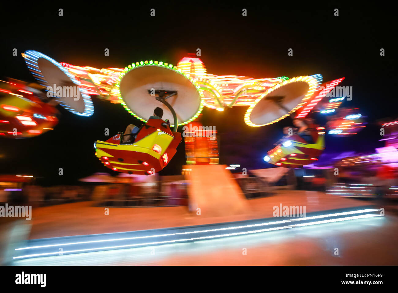 Spinning wheel in the playground hi-res stock photography and images ...