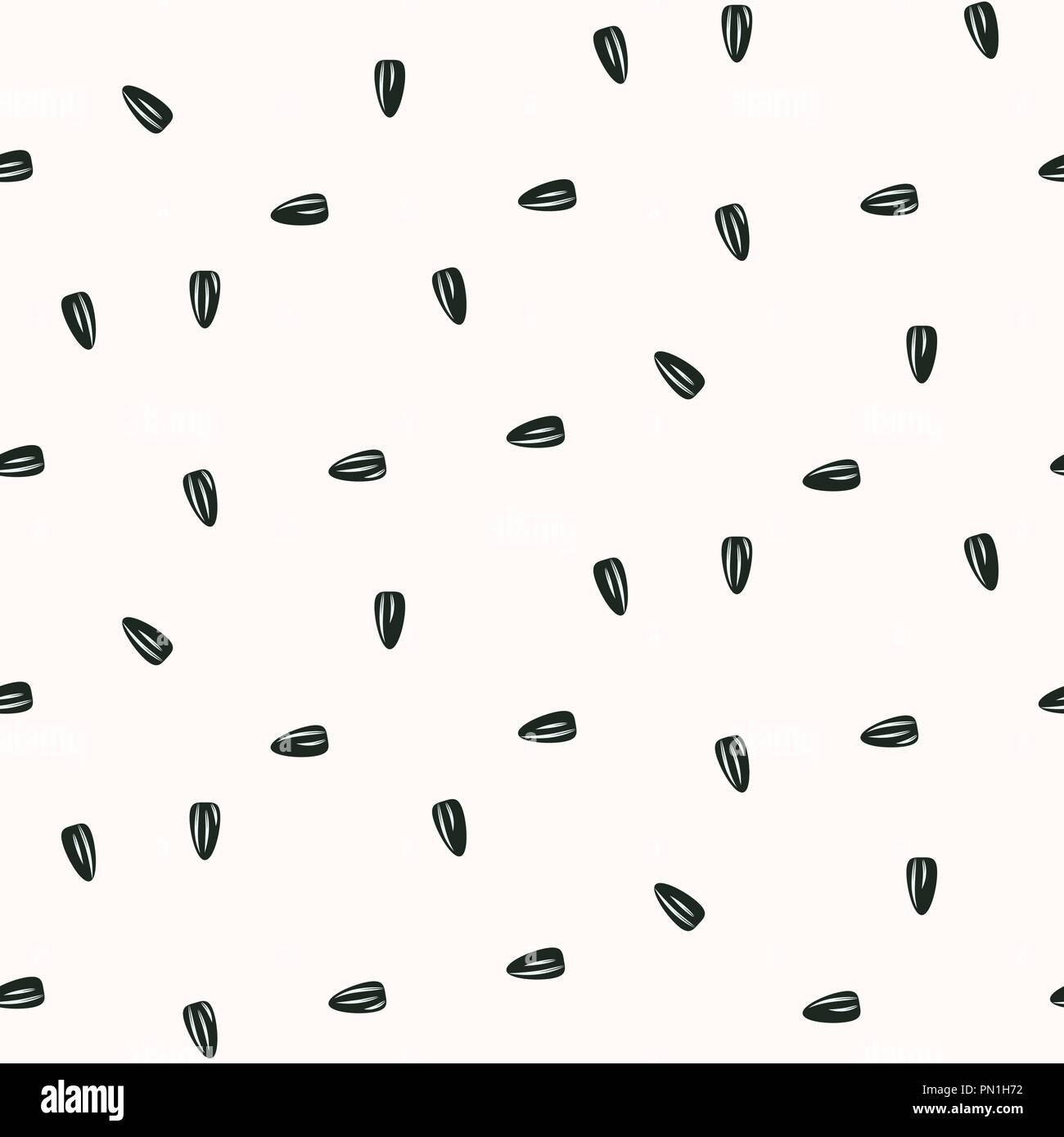 Pile black sunflower seeds Stock Vector Images - Alamy